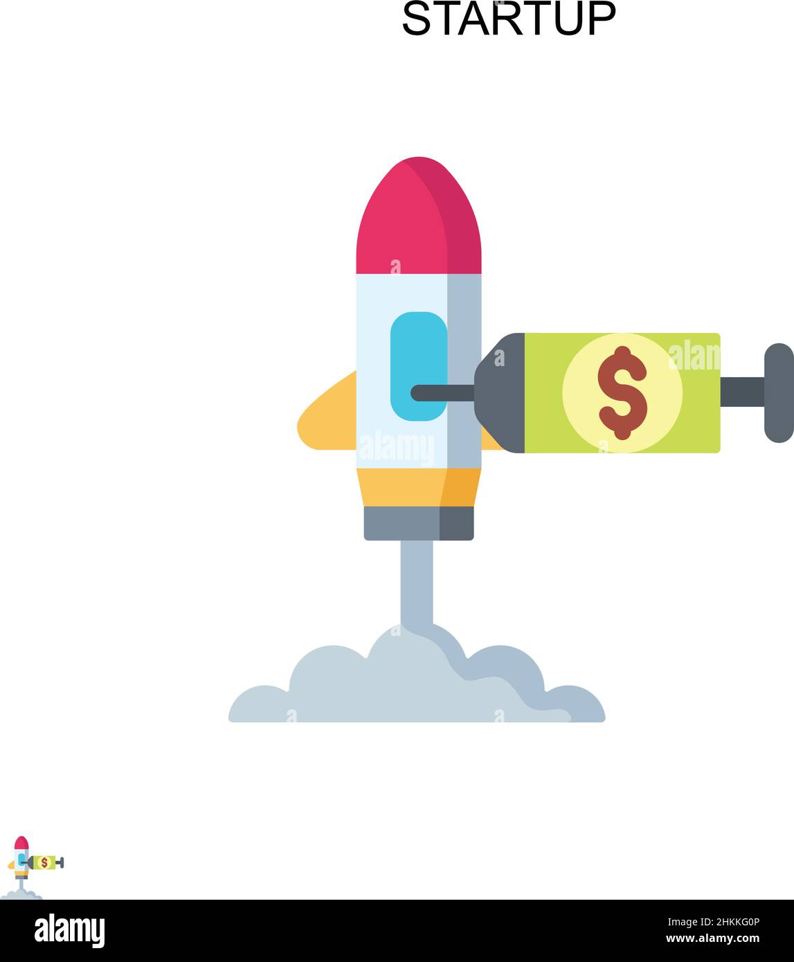 Startup Simple vector icon. Illustration symbol design template for web ...