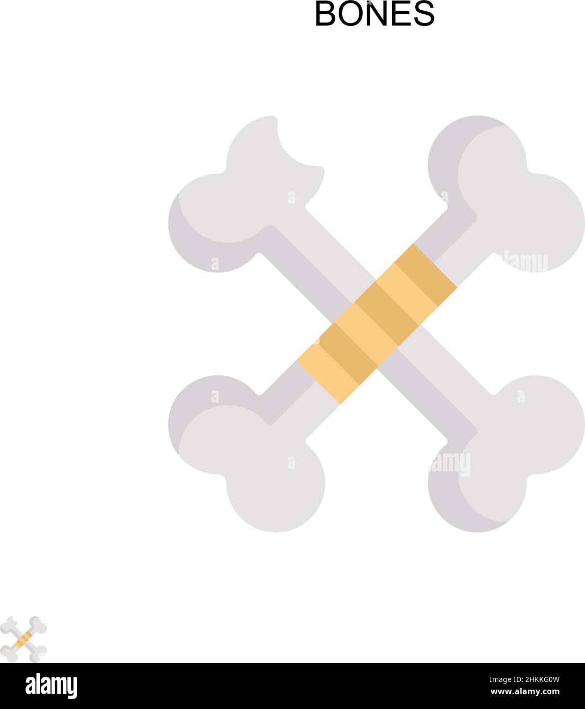 Bones Simple vector icon. Illustration symbol design template for web ...
