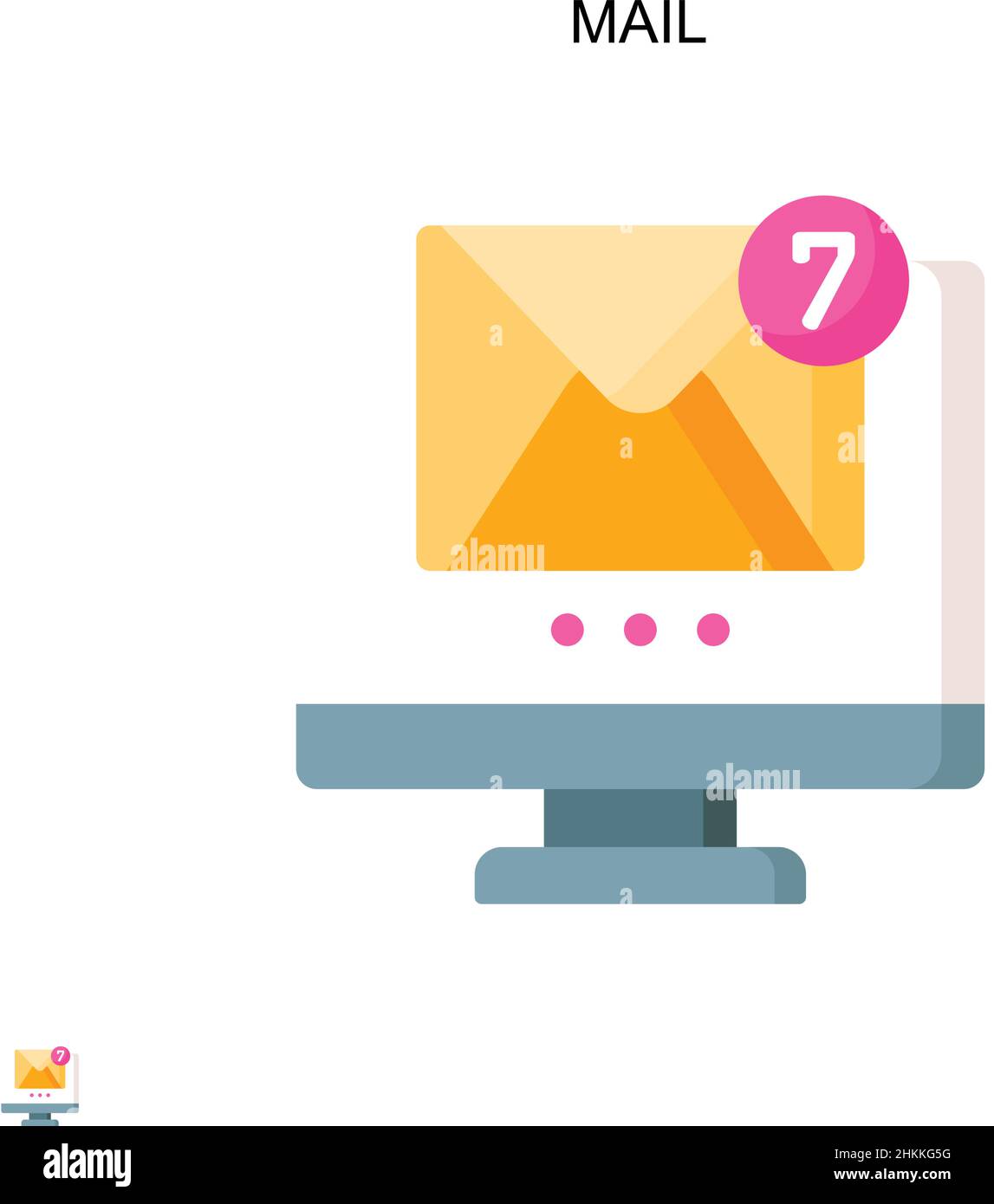 Mail Simple vector icon. Illustration symbol design template for web ...