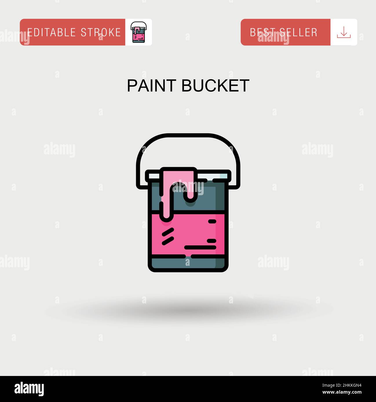 Paint bucket Simple vector icon Stock Vector Image & Art - Alamy