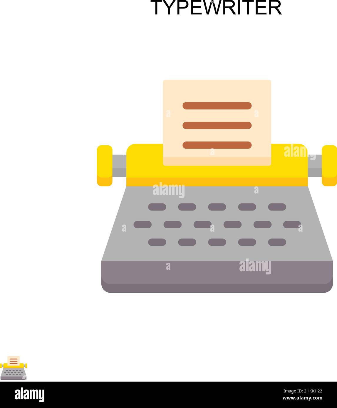 Typewriter Simple vector icon. Illustration symbol design template for ...