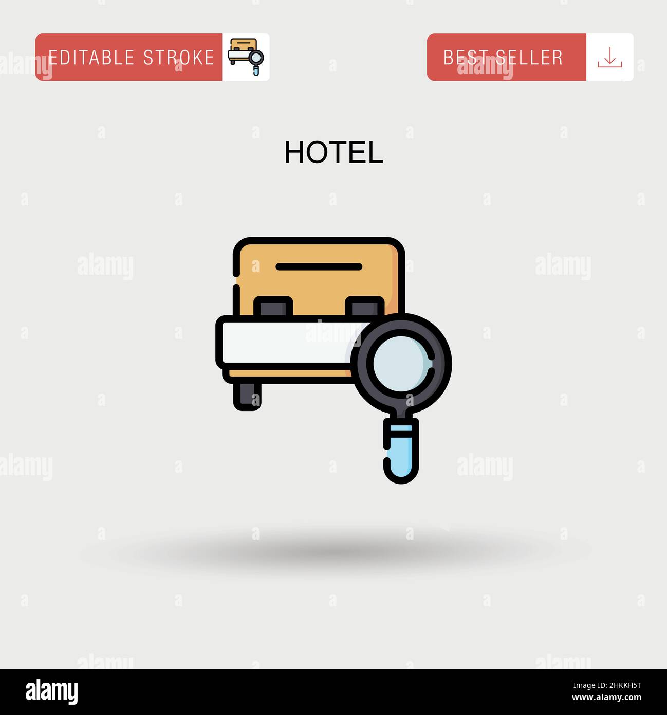 Hotel Simple vector icon Stock Vector Image & Art - Alamy