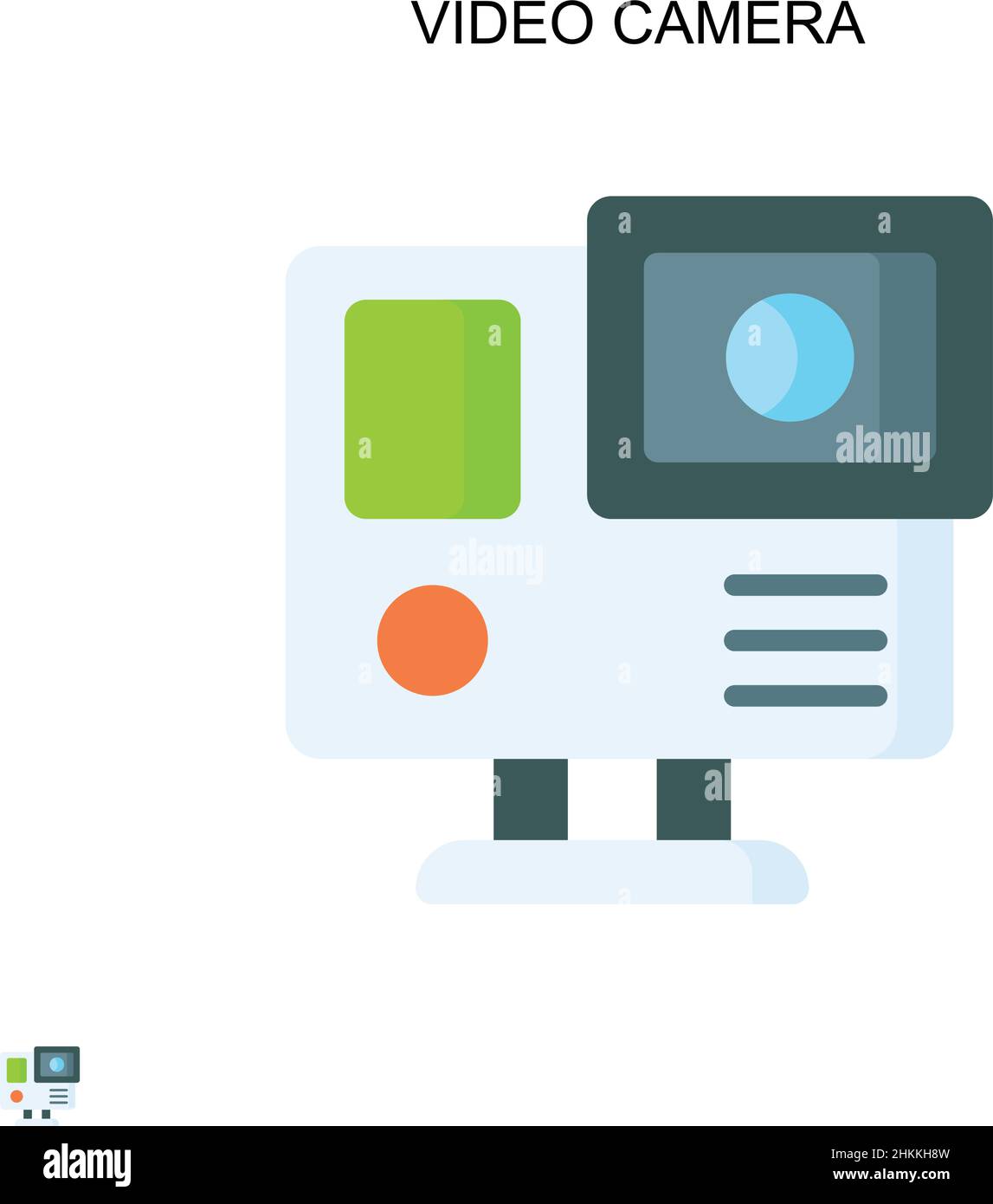 Video camera Simple vector icon. Illustration symbol design template ...