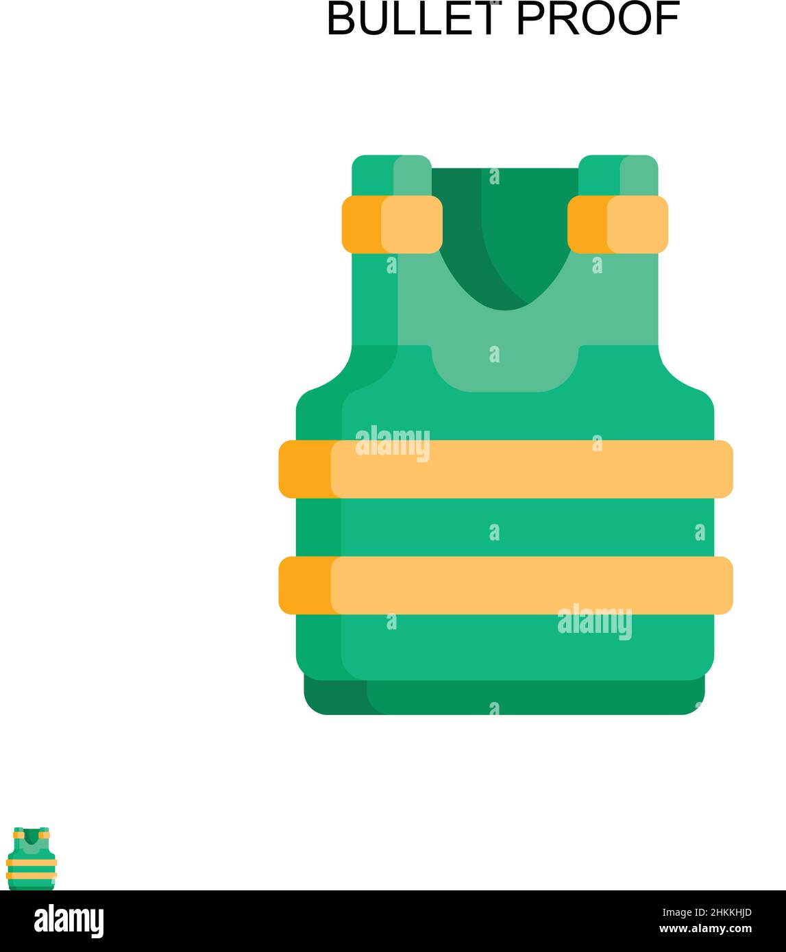 Bullet proof Simple vector icon. Illustration symbol design template ...