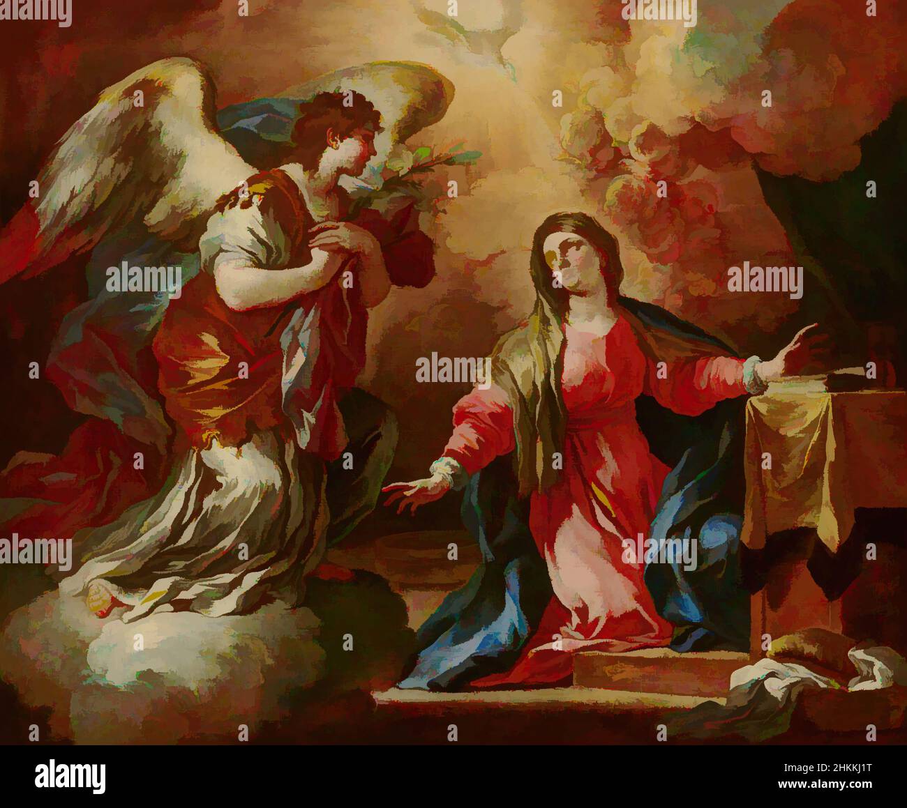 Art inspired by The Annunciation, Francesco Solimena, c. 1693, Classic ...