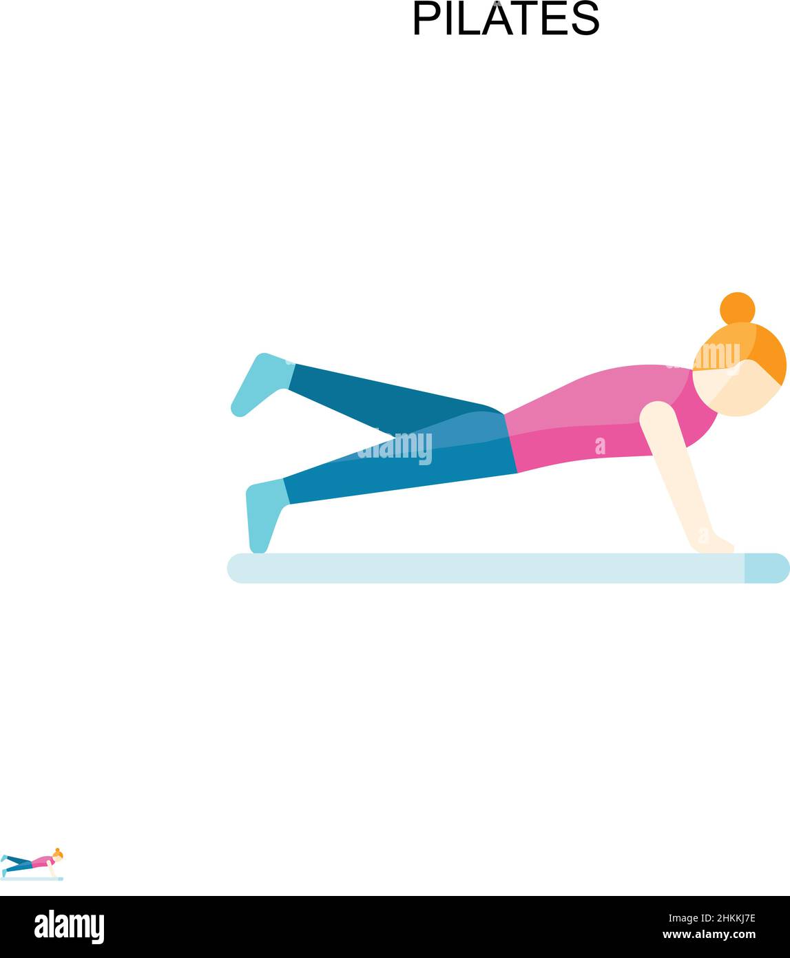 Pilates Simple vector icon. Illustration symbol design template for web ...
