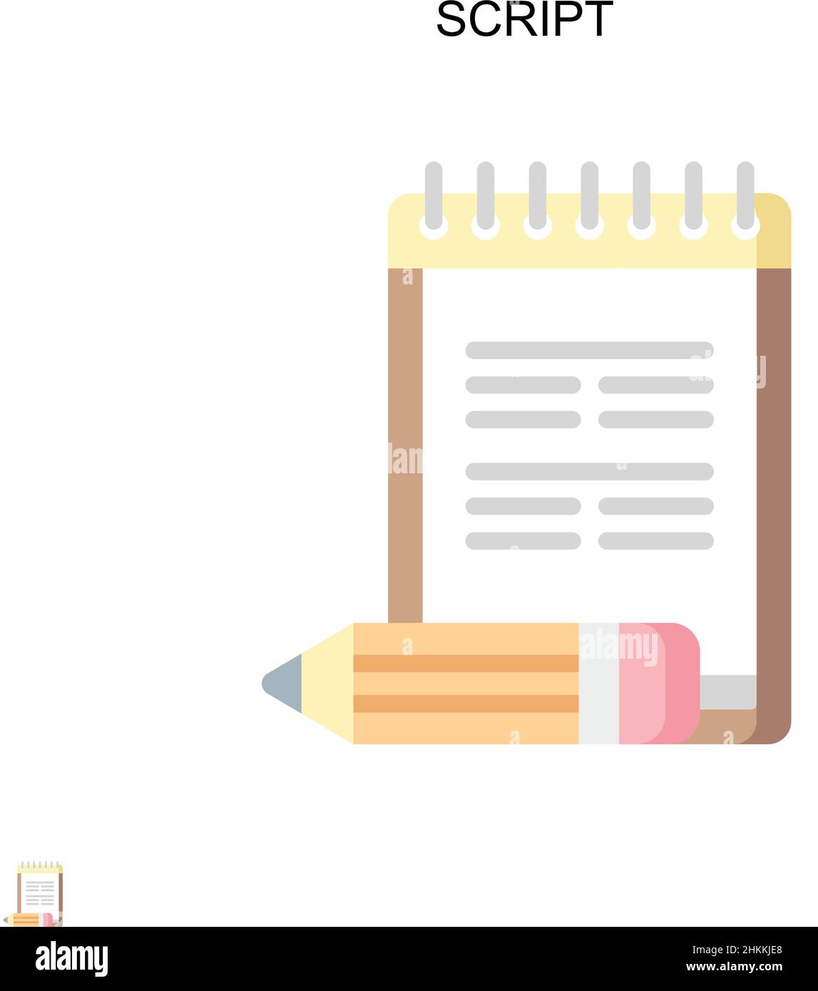 Script Simple Vector Icon Illustration Symbol Design Template For Web