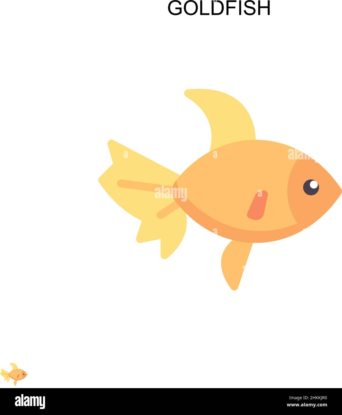 Goldfish Simple vector icon. Illustration symbol design template for ...