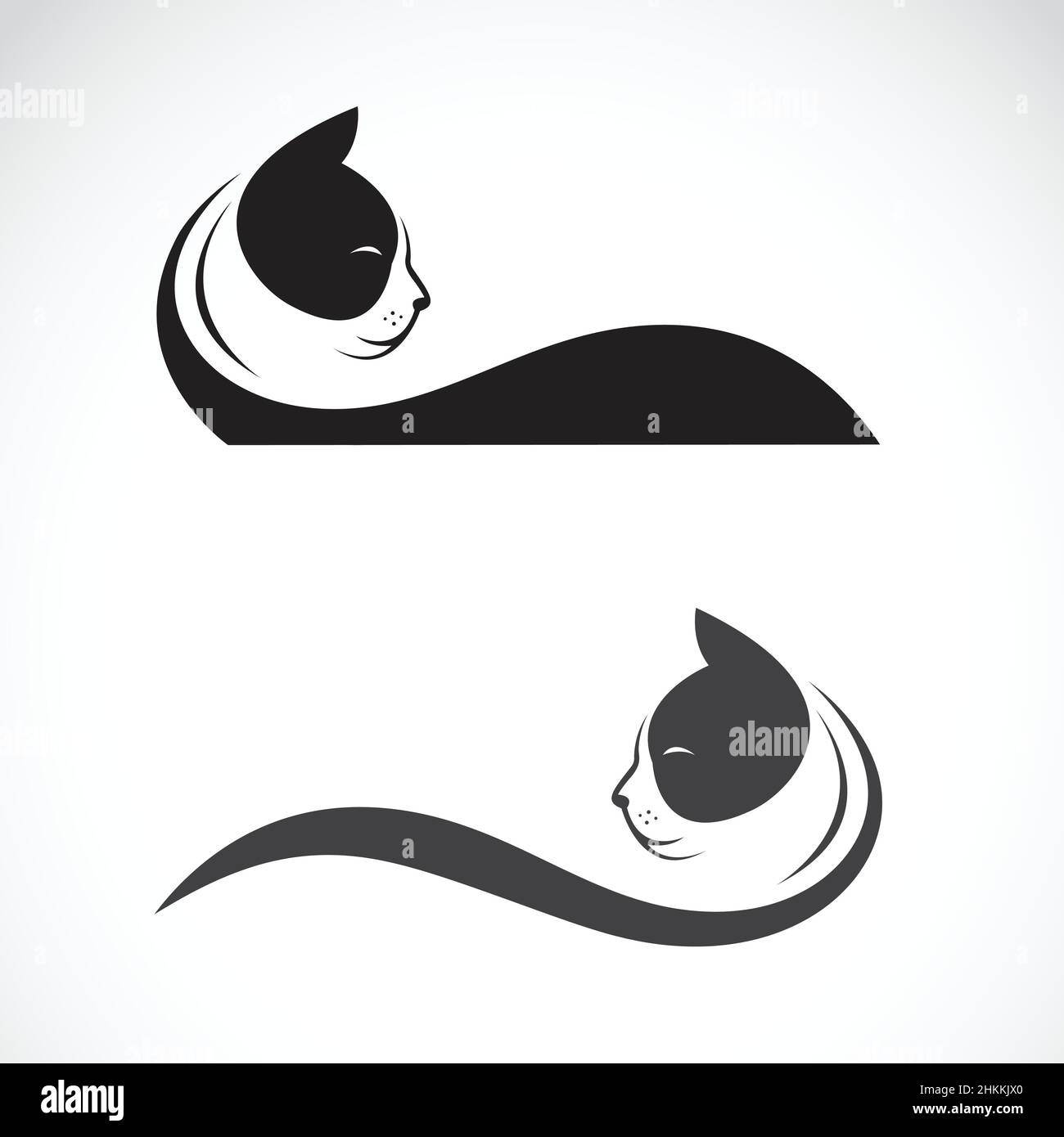 Vector image of cat on white background. Easy editable layered vector illustration Stock Vector ...