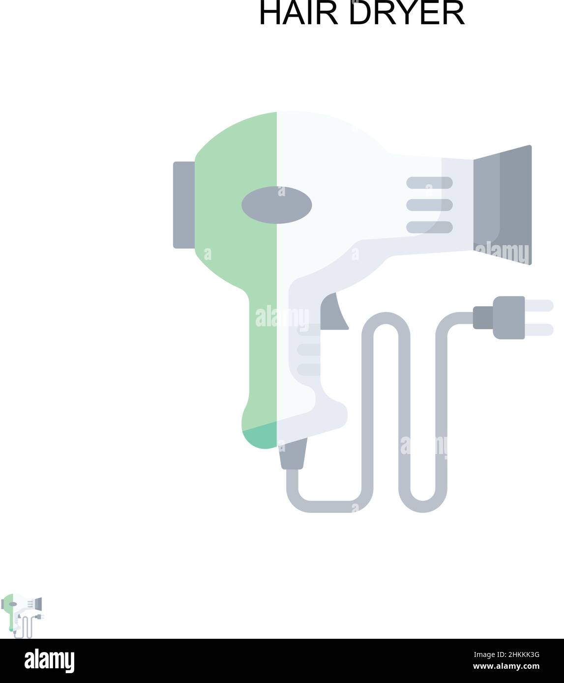 Hair Dryer Simple Vector Icon Illustration Symbol Design Template For