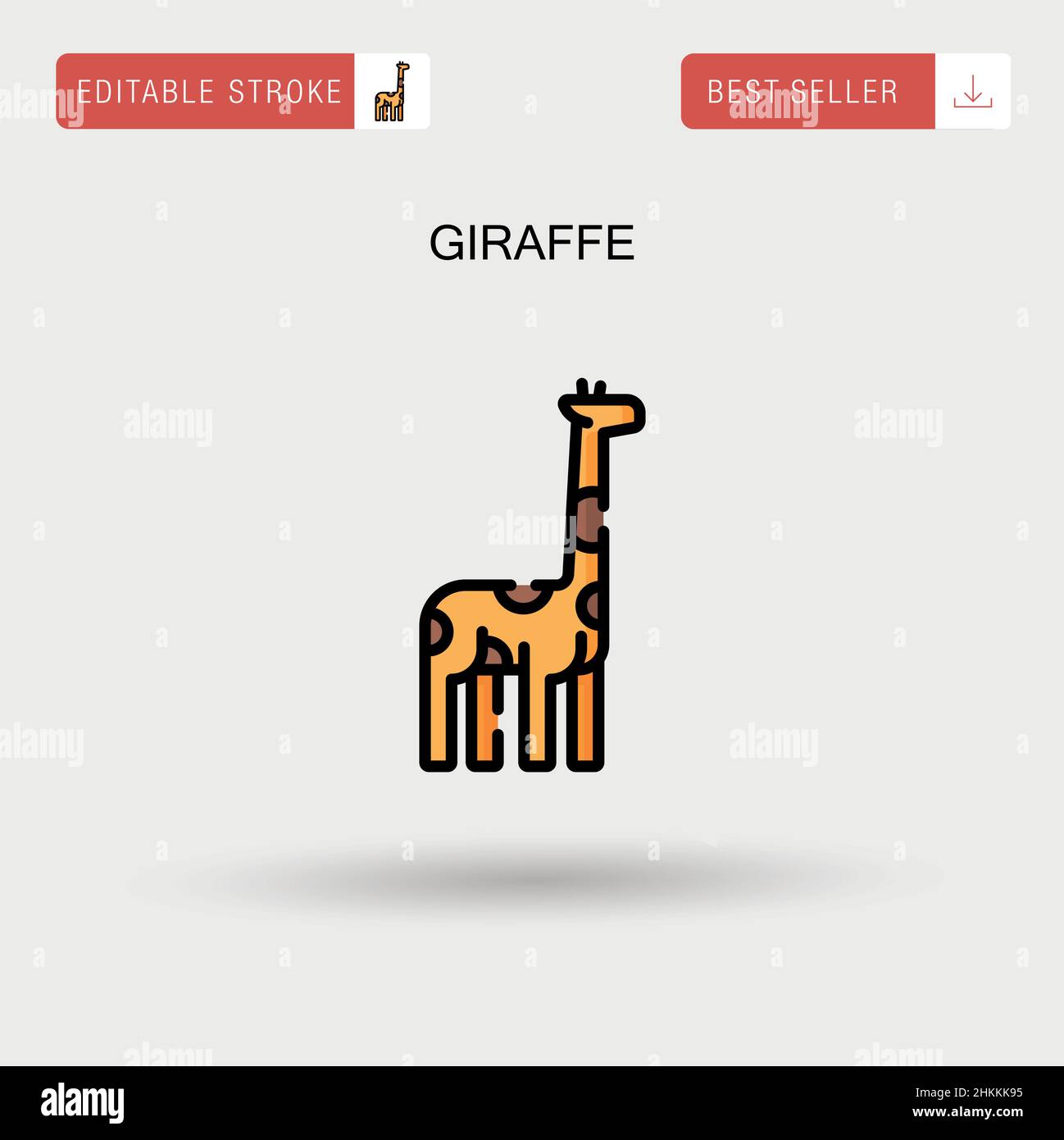 Giraffe icon hi-res stock photography and images - Alamy