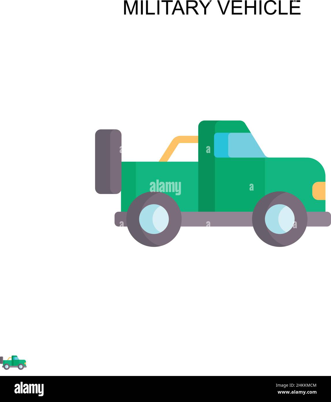 Military vehicle Simple vector icon. Illustration symbol design ...