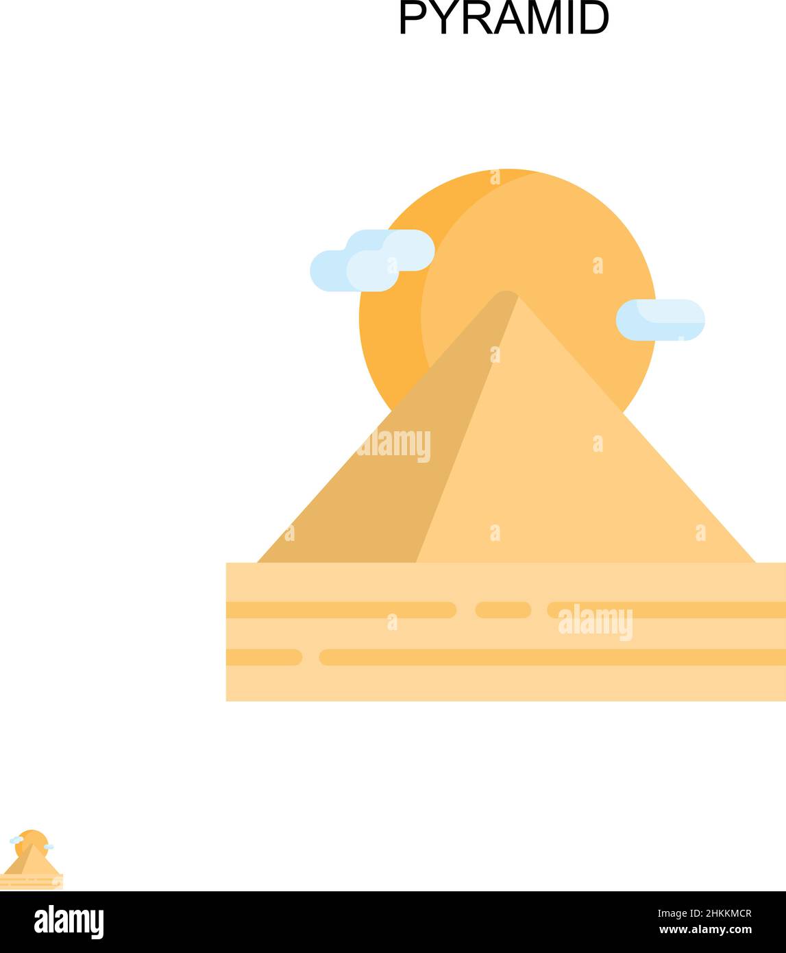 Pyramid Simple vector icon. Illustration symbol design template for web ...
