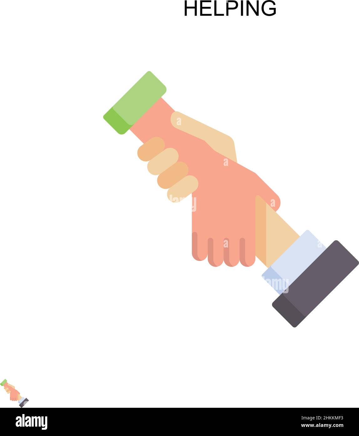 Helping Simple vector icon. Illustration symbol design template for web ...