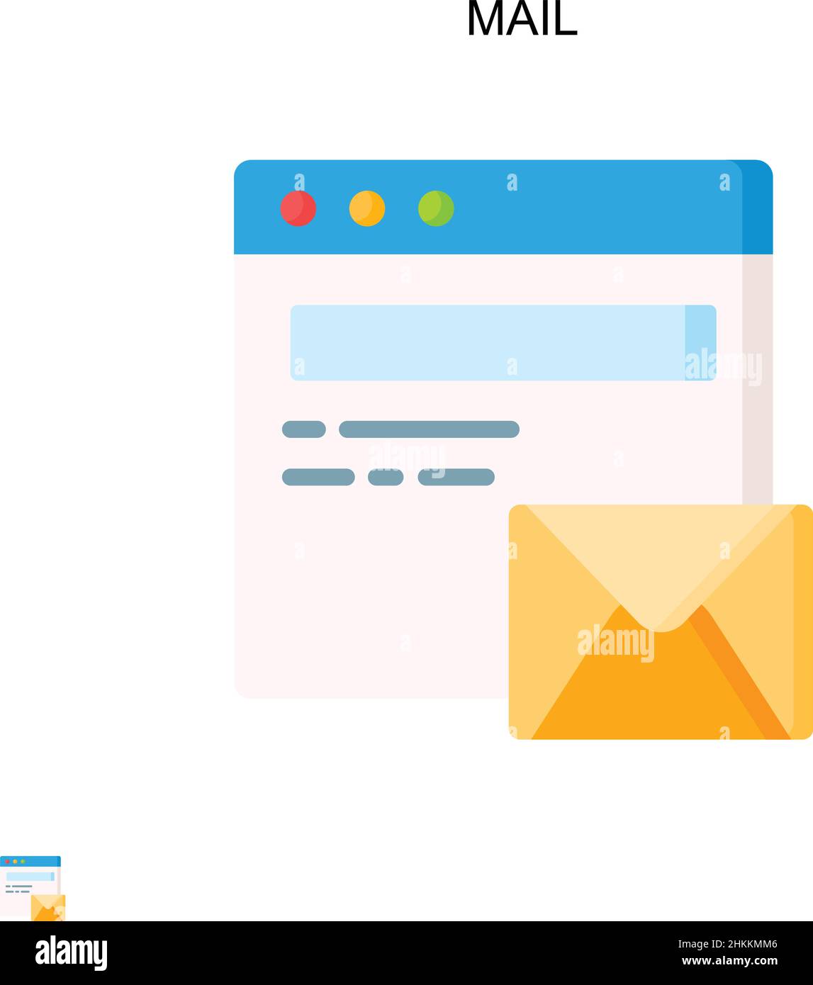 Mail Simple vector icon. Illustration symbol design template for web ...