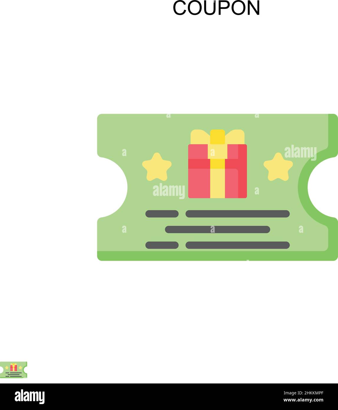 Coupon Simple vector icon. Illustration symbol design template for web ...
