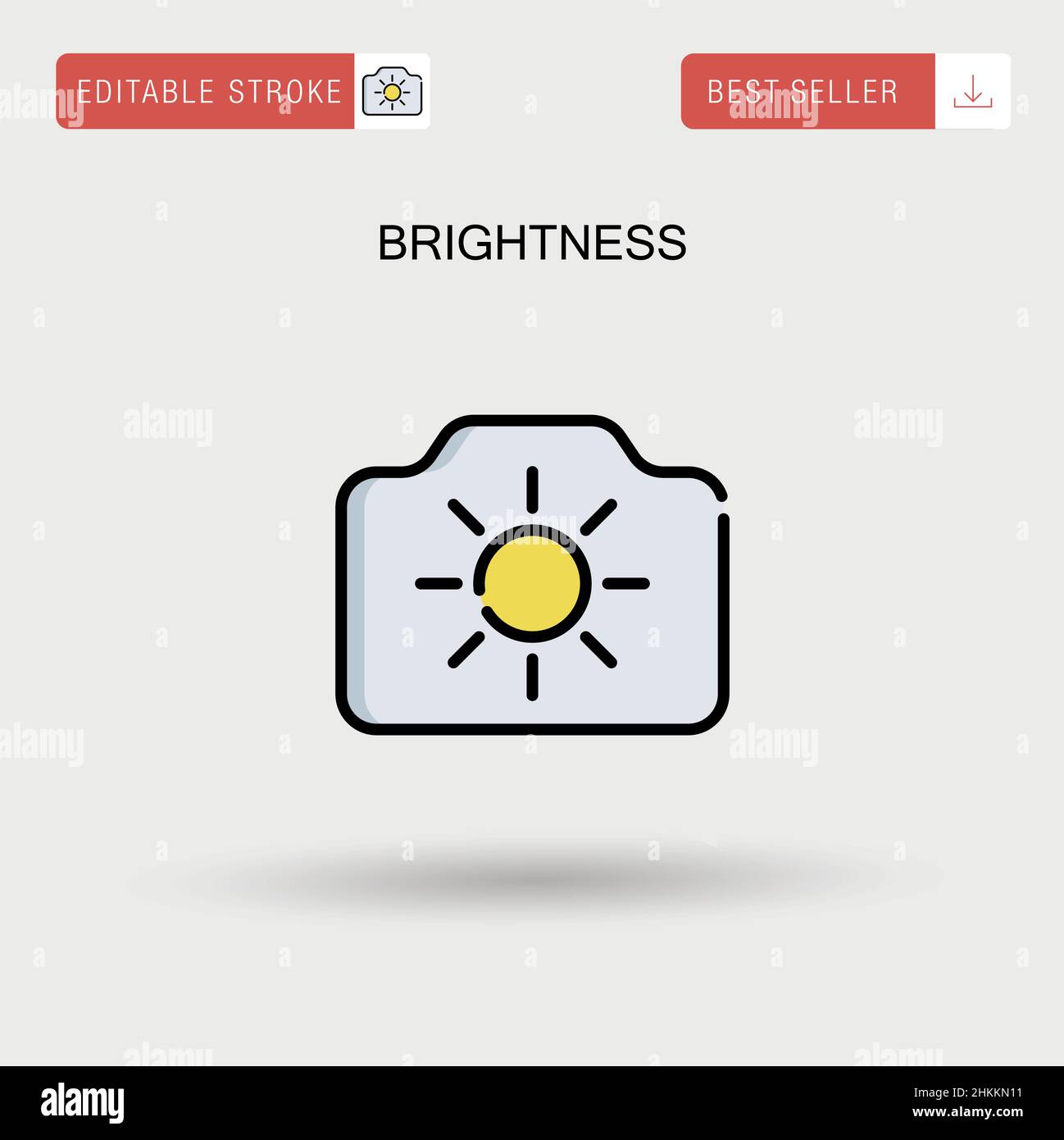 Brightness Simple vector icon Stock Vector Image & Art - Alamy