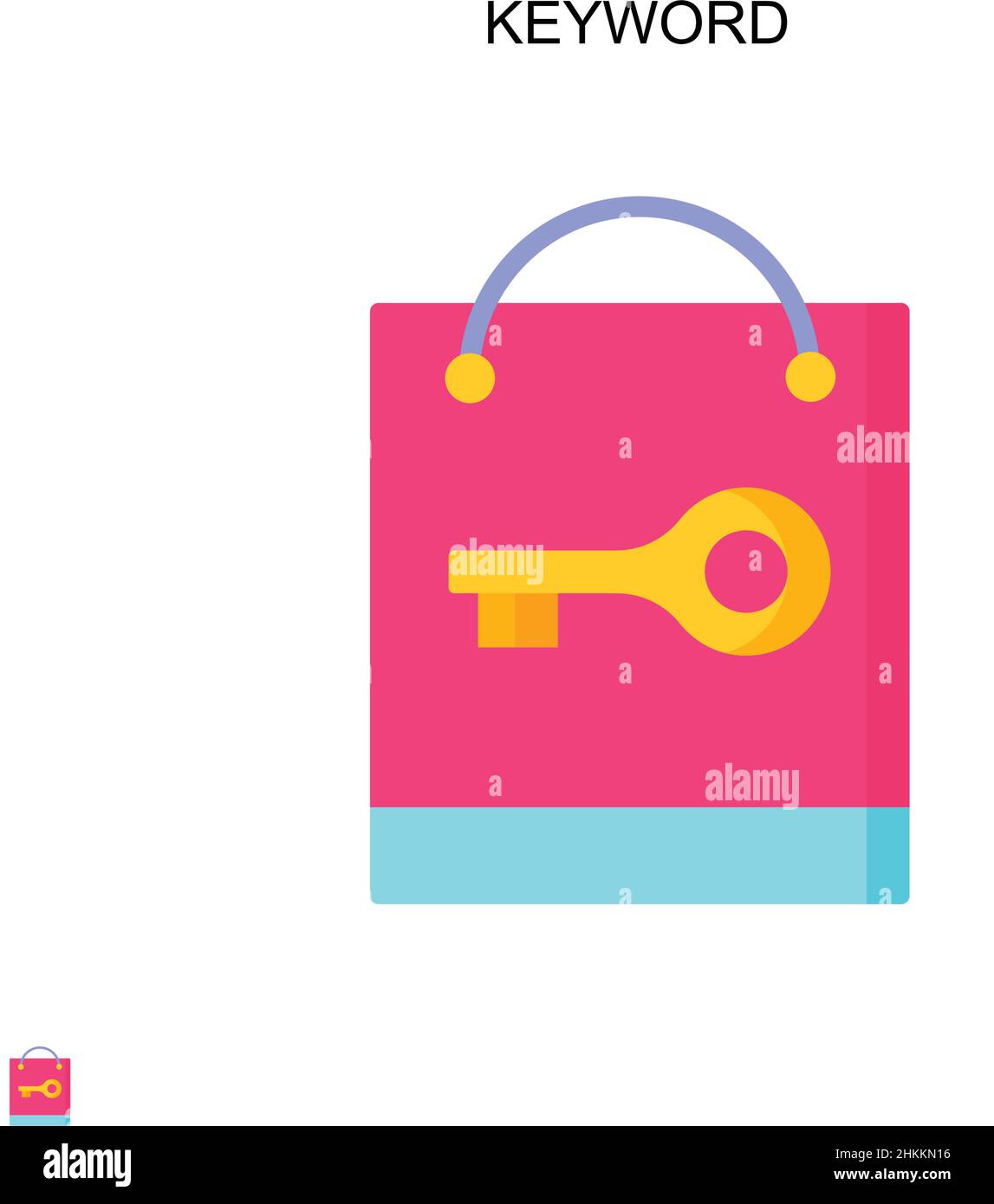 Keyword Simple vector icon. Illustration symbol design template for web ...