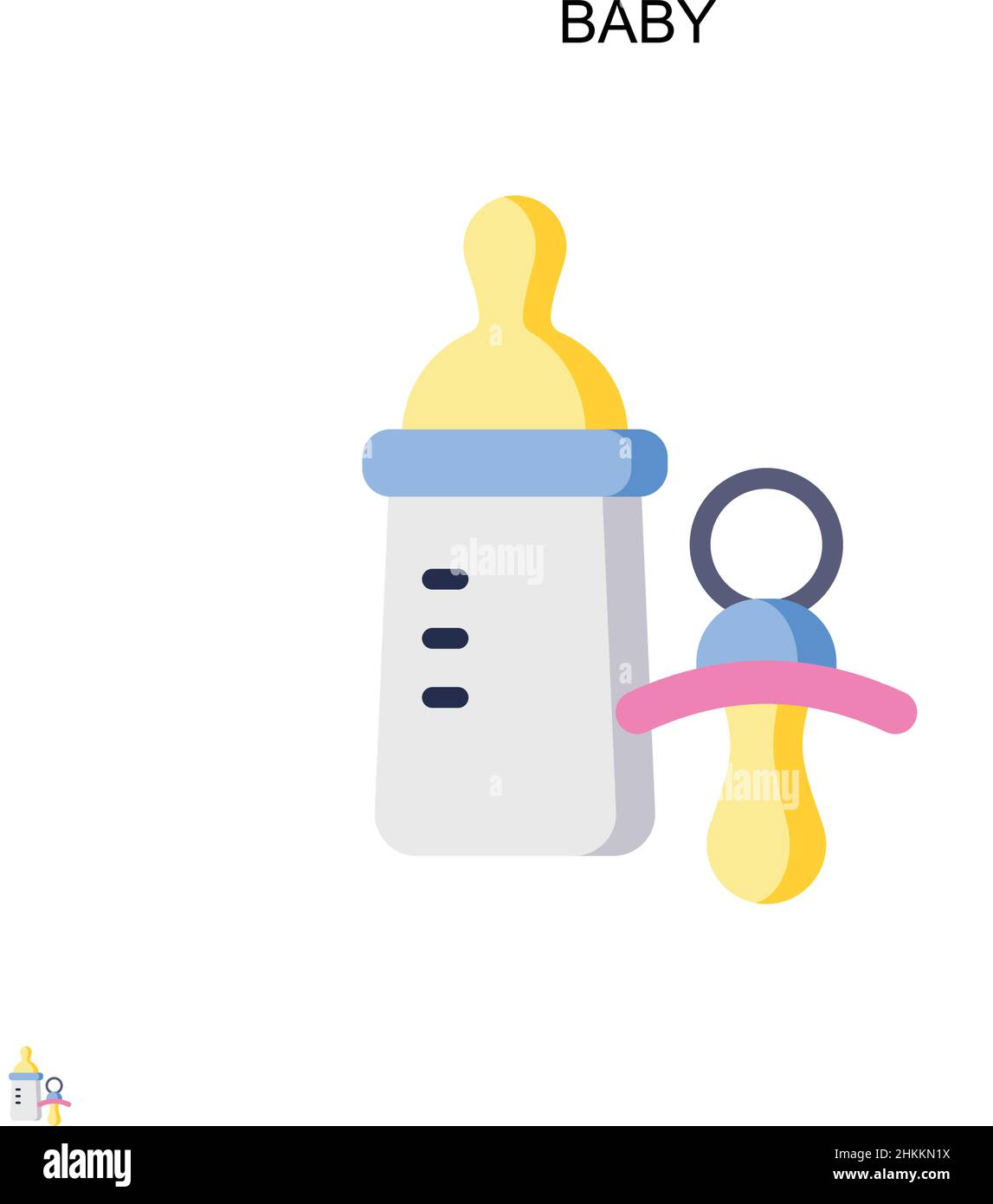 Baby Simple vector icon. Illustration symbol design template for web ...