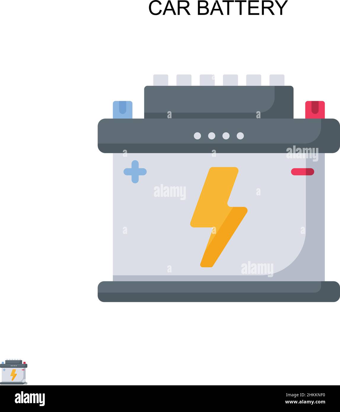Car battery Simple vector icon. Illustration symbol design template for ...