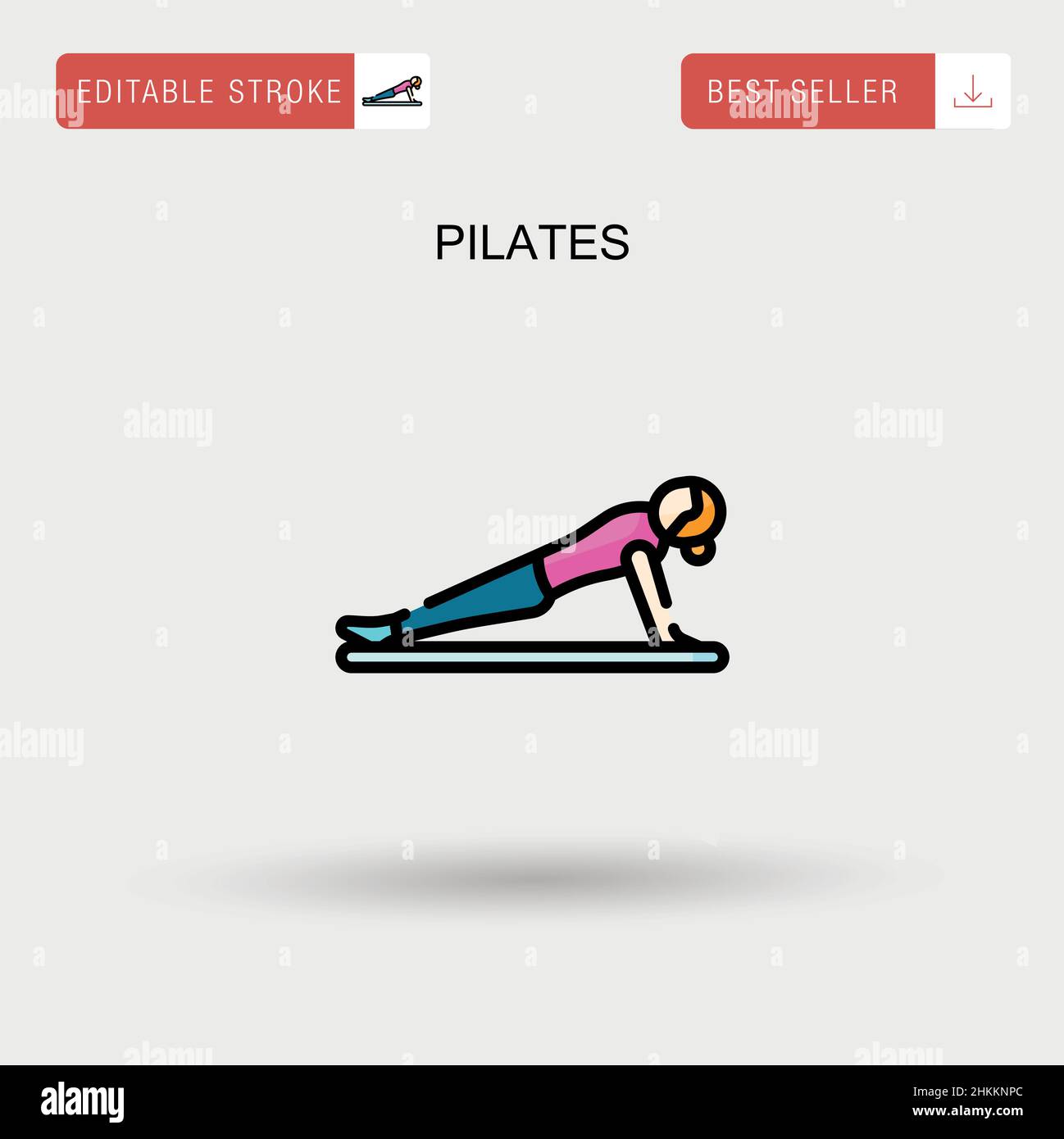 Pilates Simple vector icon Stock Vector Image & Art - Alamy