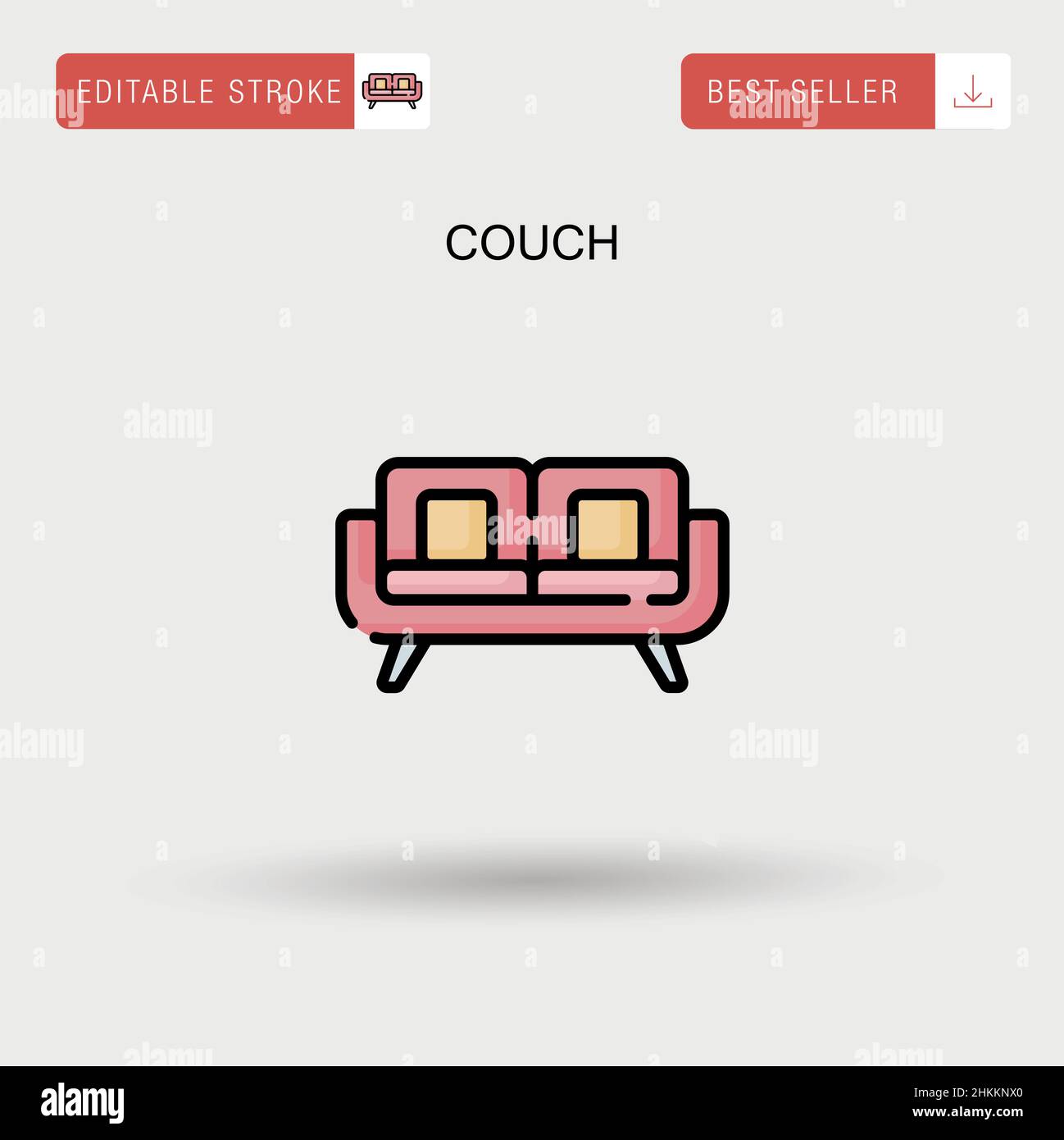 Couch Simple vector icon Stock Vector Image & Art - Alamy