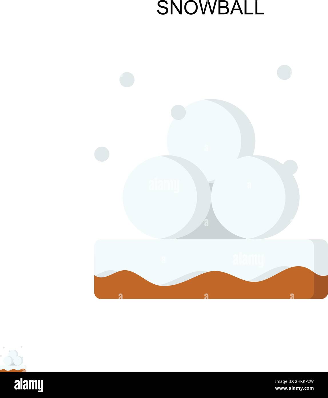 Snowball Simple vector icon. Illustration symbol design template for ...