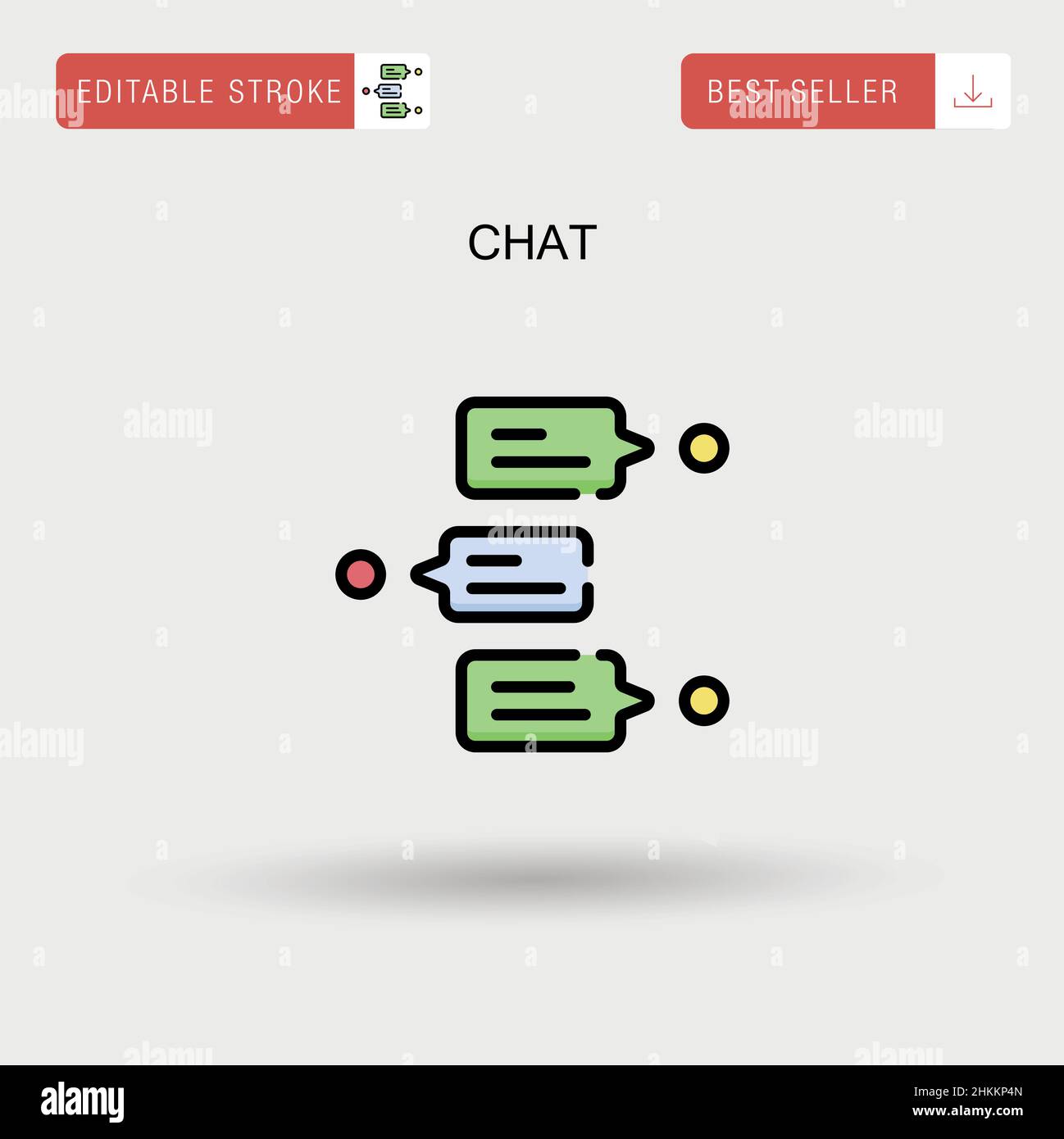 Chat Simple vector icon Stock Vector Image & Art - Alamy