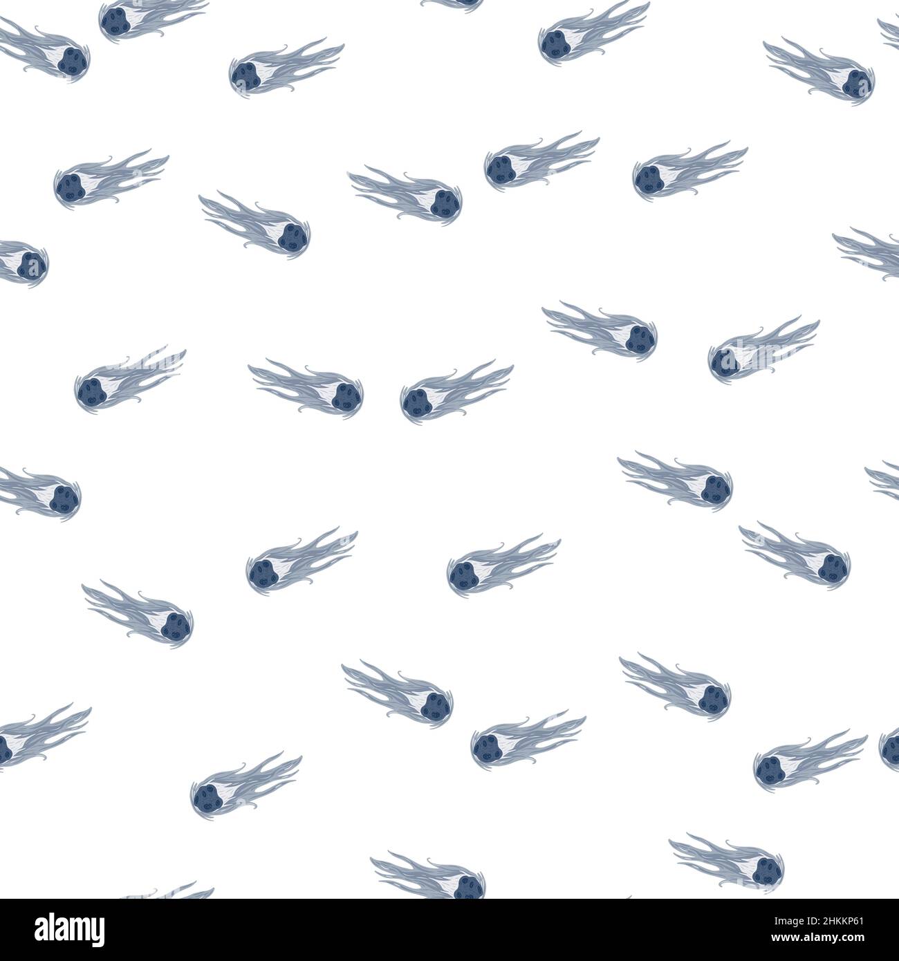 Comet fly seamless pattern. Design meteorite rain . Repeated texture in ...
