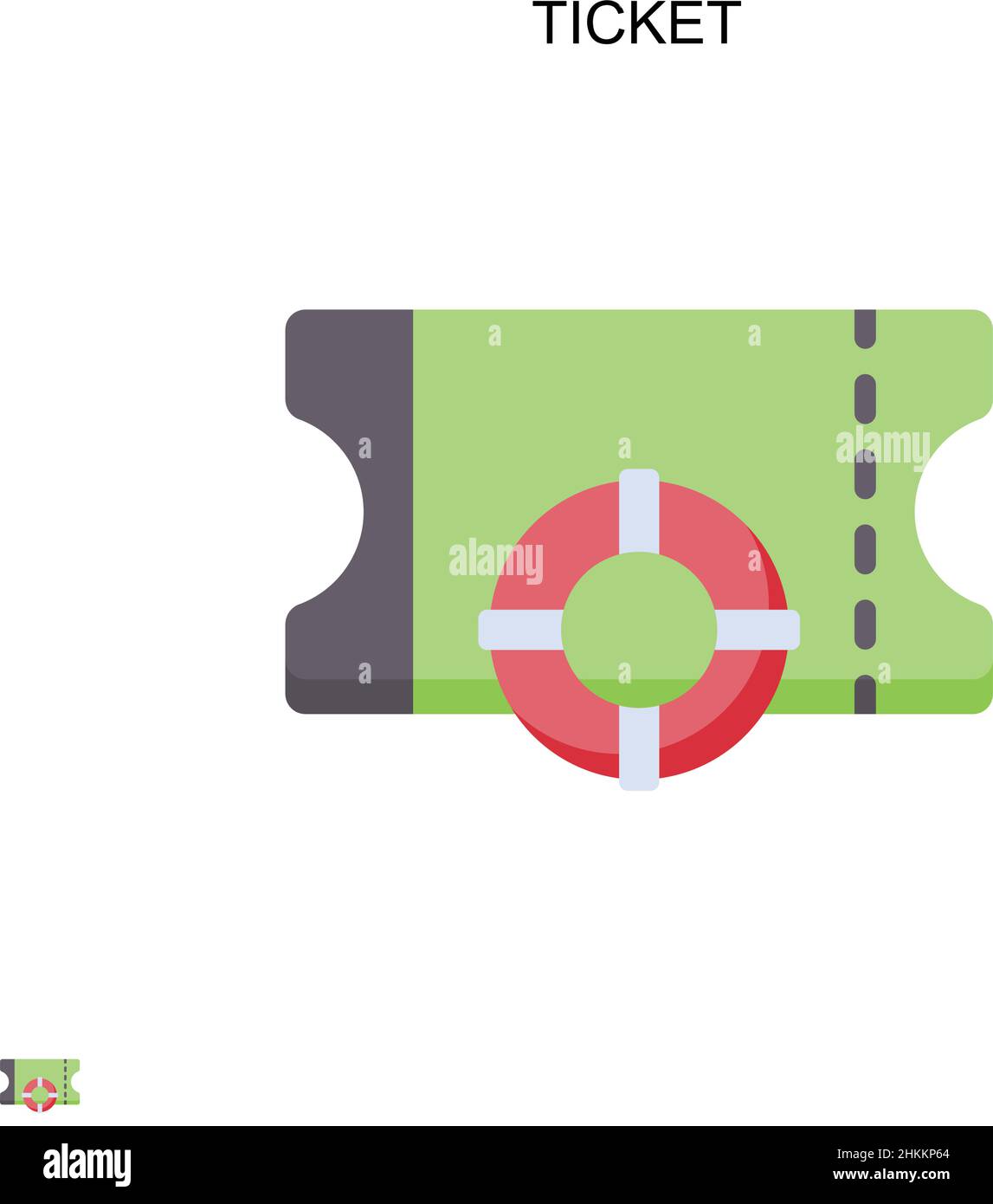 Ticket Simple vector icon. Illustration symbol design template for web ...