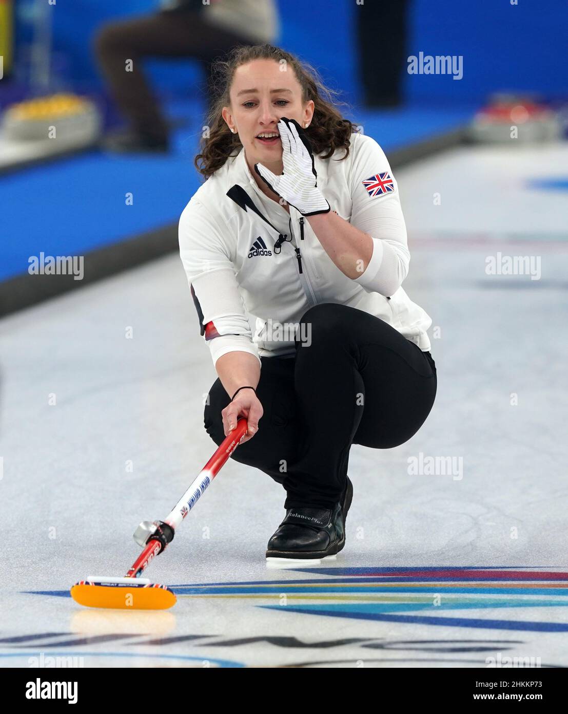 Great Britain's Jennifer Dodds during the Mixed Doubles Round Robin ...