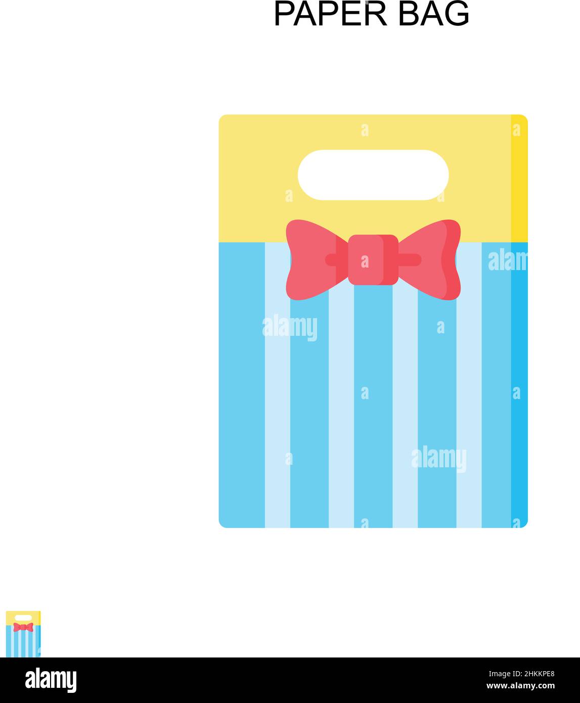 Paper bag Simple vector icon. Illustration symbol design template for ...