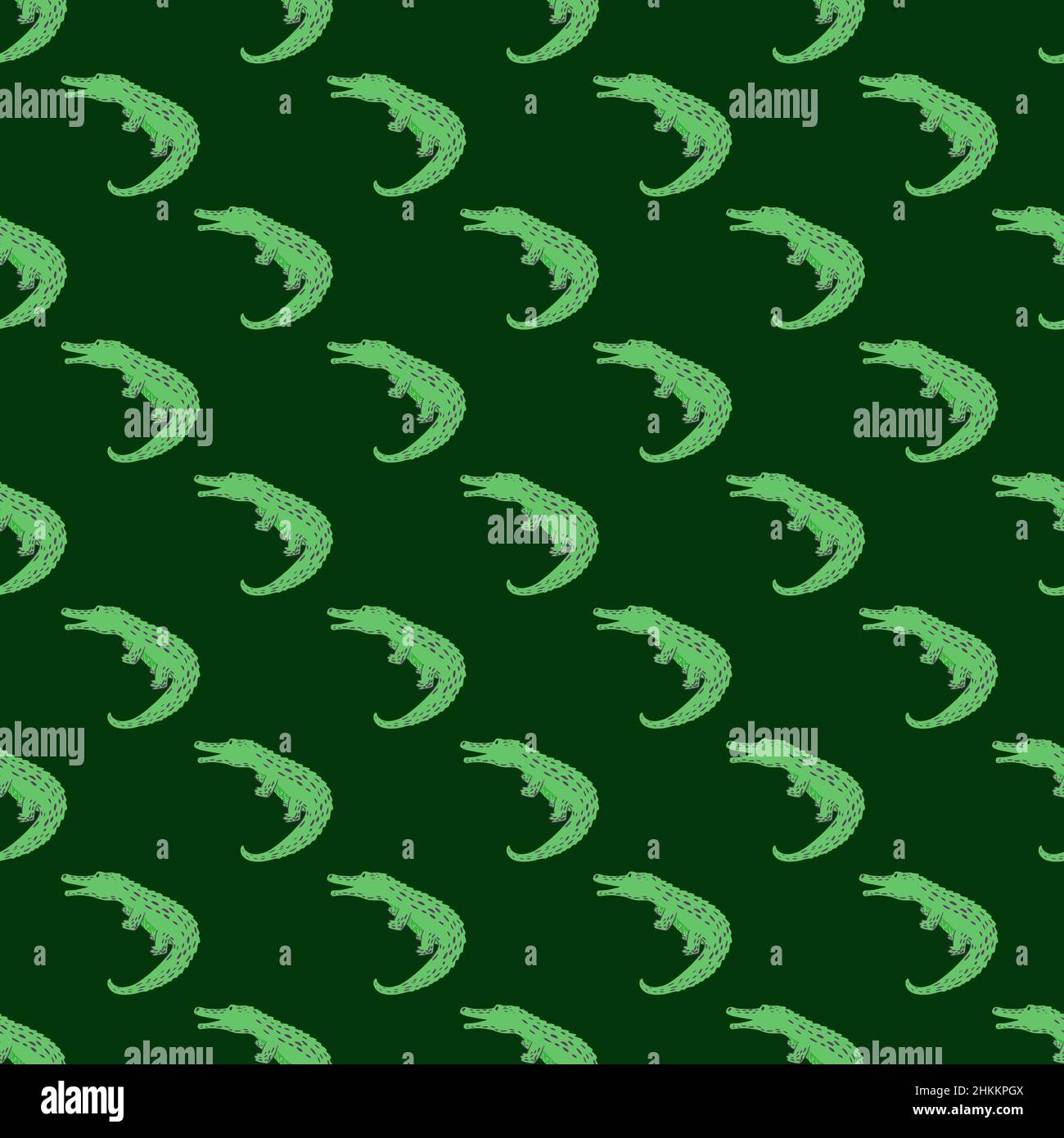 Cute crocodiles seamless pattern.Funny animals background. Repeated ...