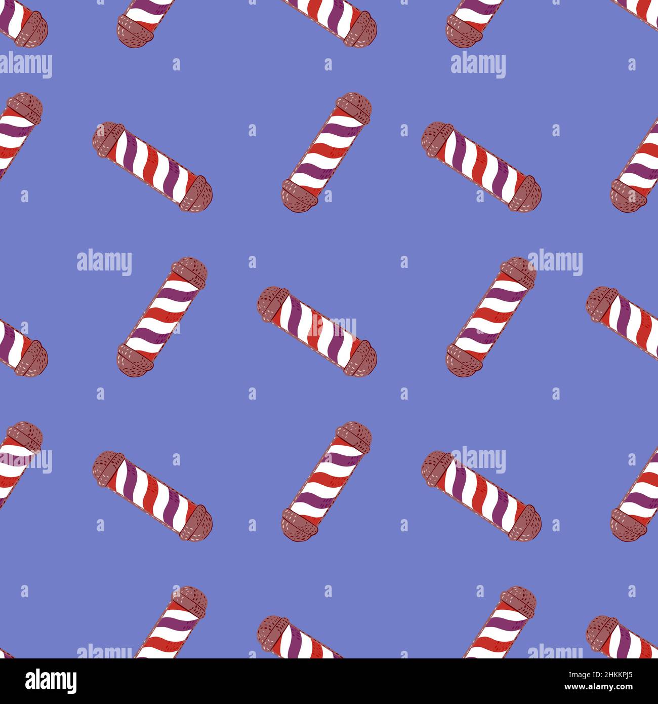 Barber's pole seamless pattern. Barbershop background. Repeated texture ...