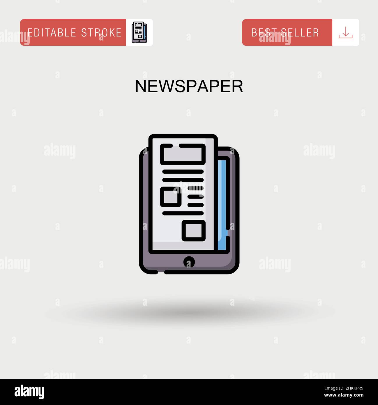 Newspaper Simple vector icon Stock Vector Image & Art - Alamy