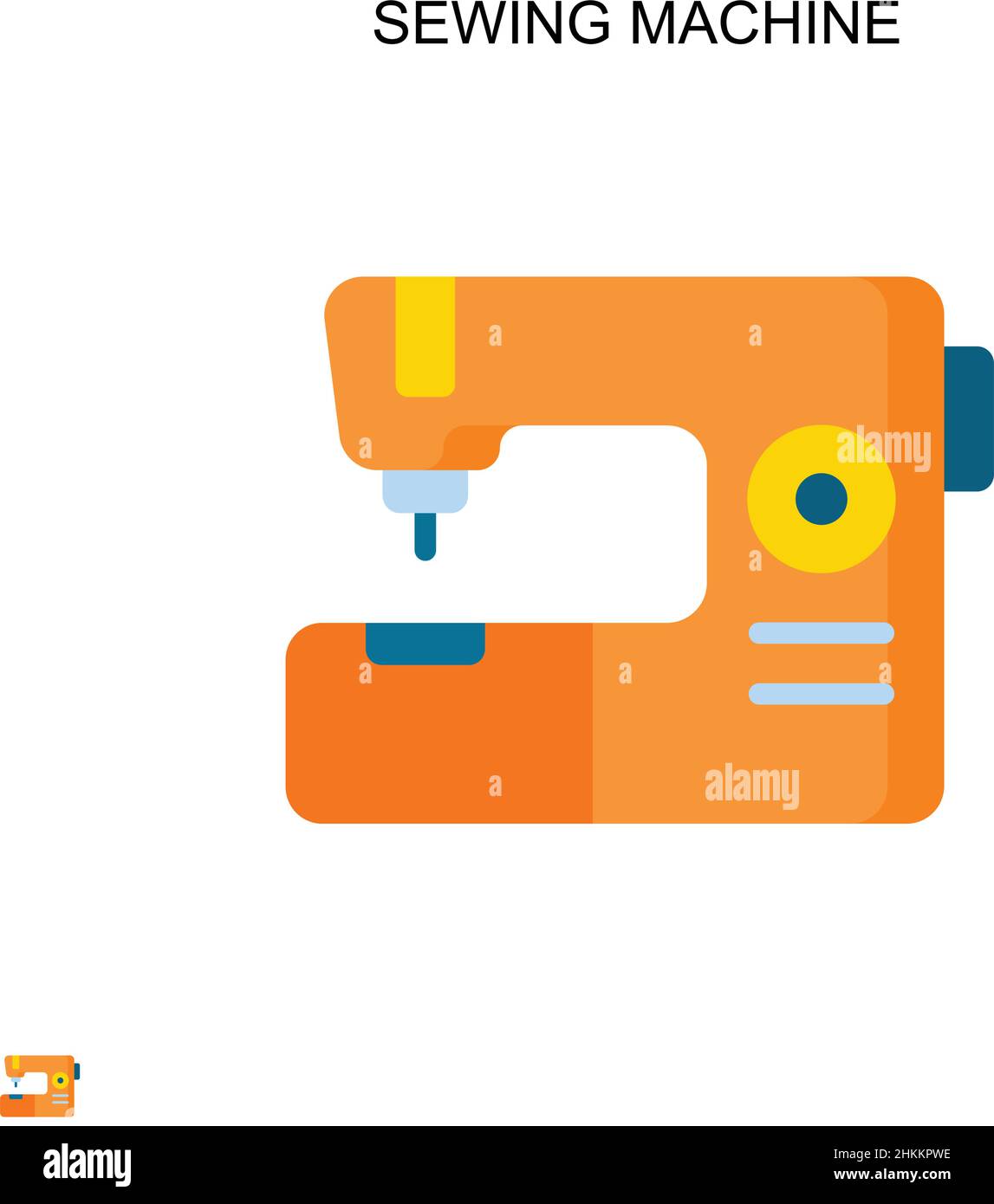 Sewing machine Simple vector icon. Illustration symbol design template ...