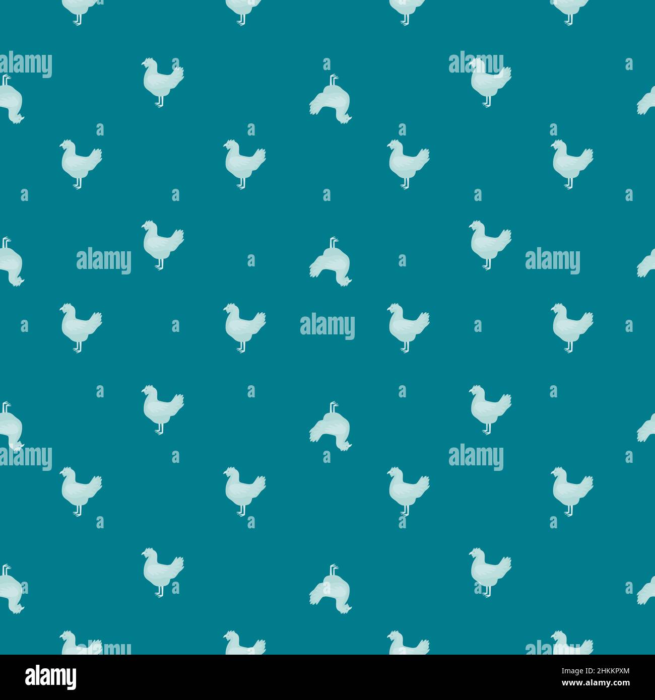 Seamless pattern of hen. Domestic animals on colorful background ...