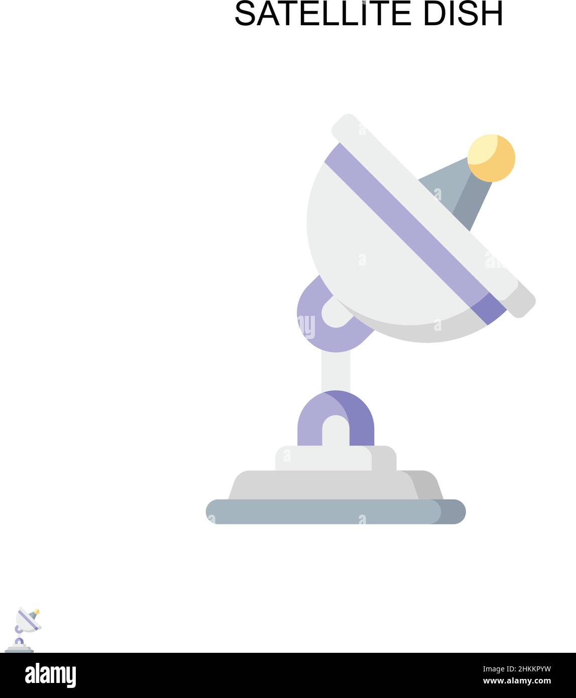 Satellite dish Simple vector icon. Illustration symbol design template ...