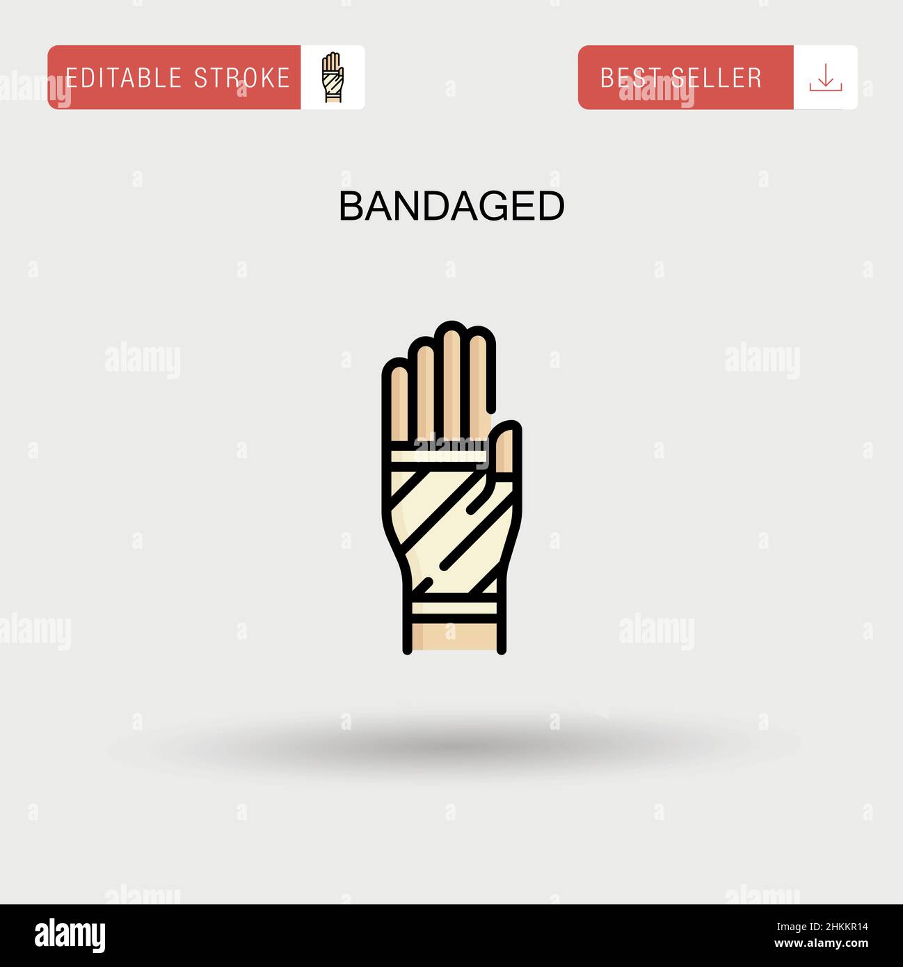 Wound injury bandaging vector Stock Vector Images - Alamy