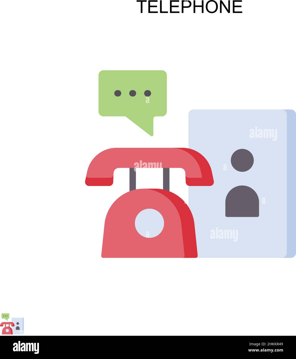 Telephone Simple vector icon. Illustration symbol design template for ...