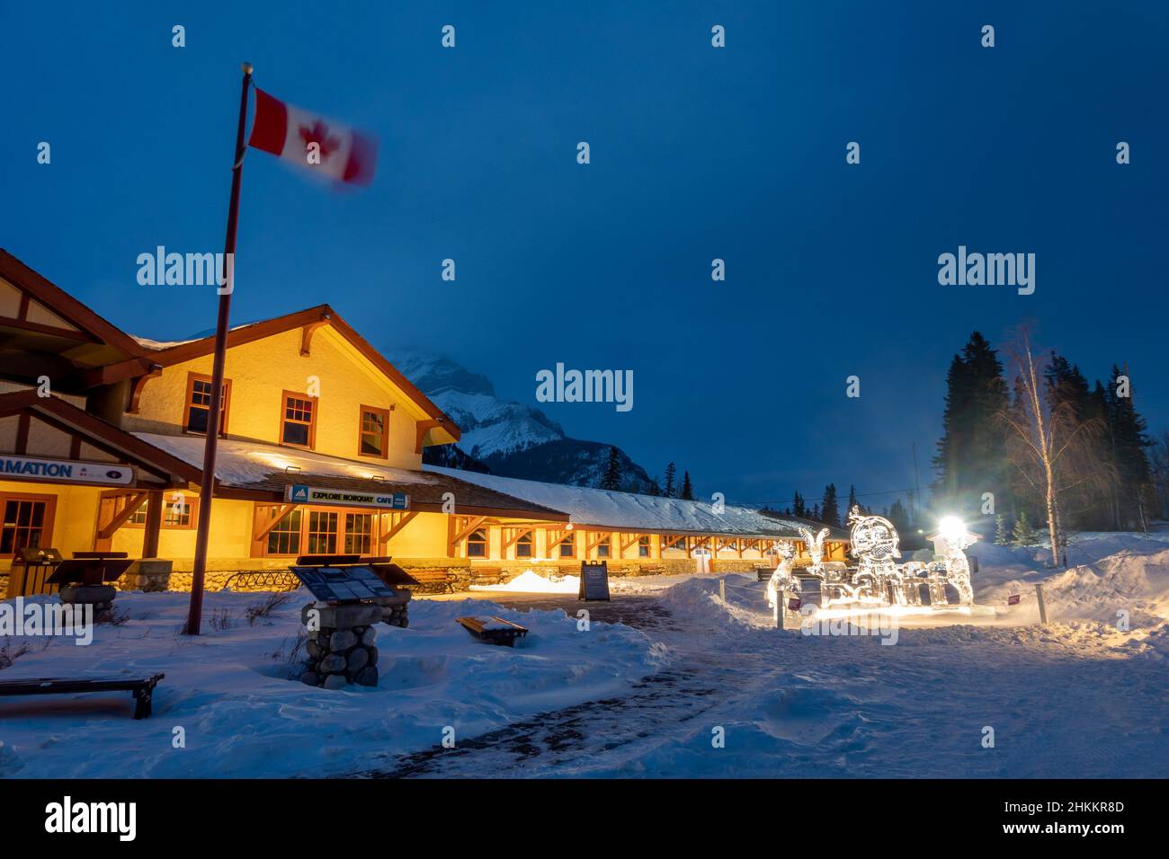 Banff, Alberta, Canada - February 3 2020 : Banff Railway Station in ...