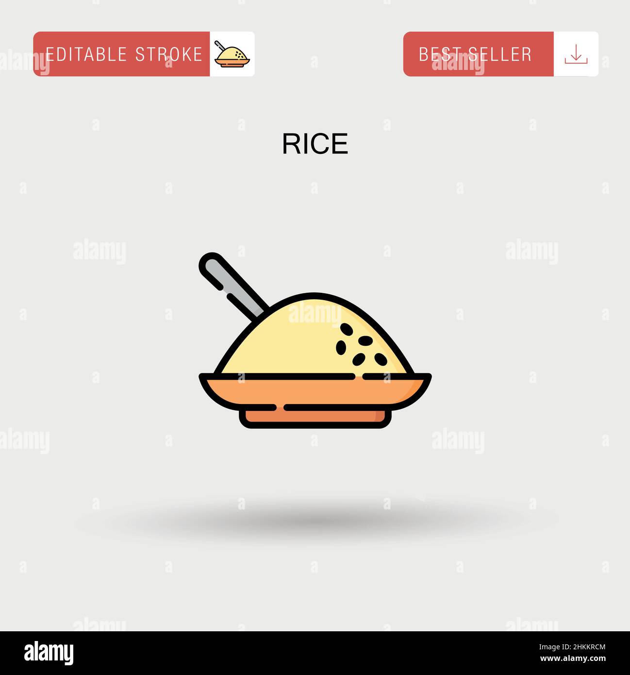 Rice Simple vector icon Stock Vector Image & Art - Alamy