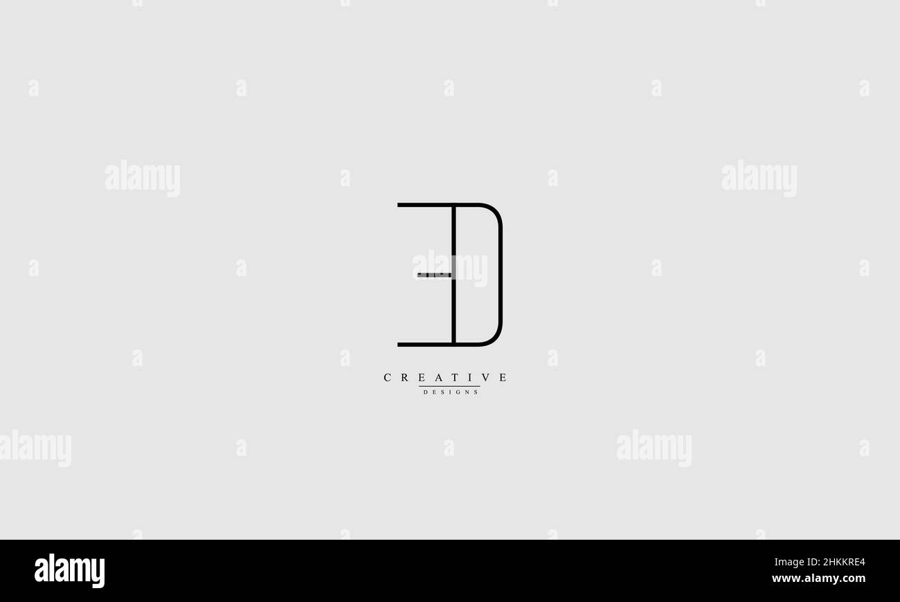 Alphabet letters Initials Monogram logo ED DE E D Stock Vector Image ...