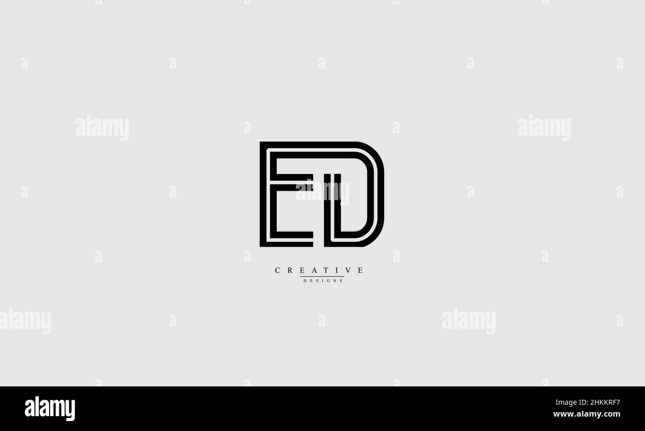 Ed alphabet Stock Vector Images - Alamy