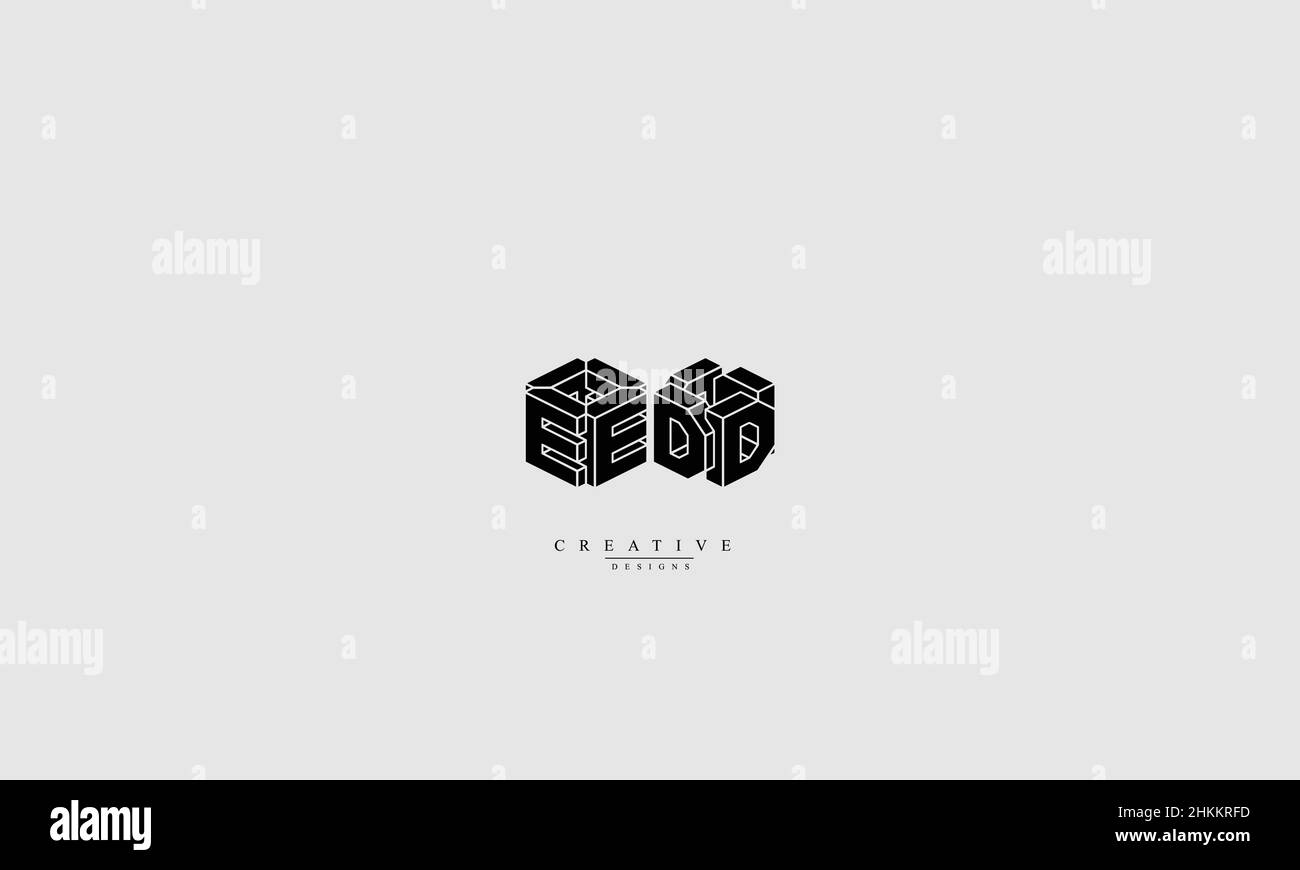 Alphabet letters Initials Monogram logo ED DE E D Stock Vector Image ...