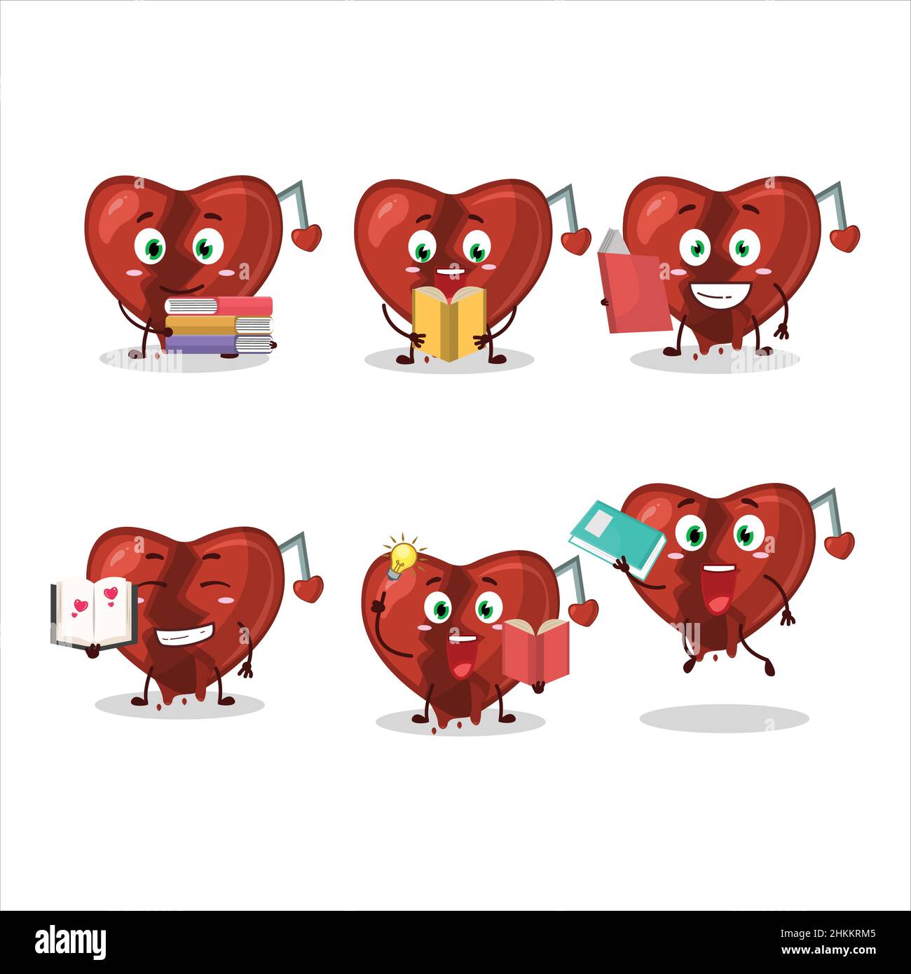 A picture of broken heart love cartoon character concept reading an ...