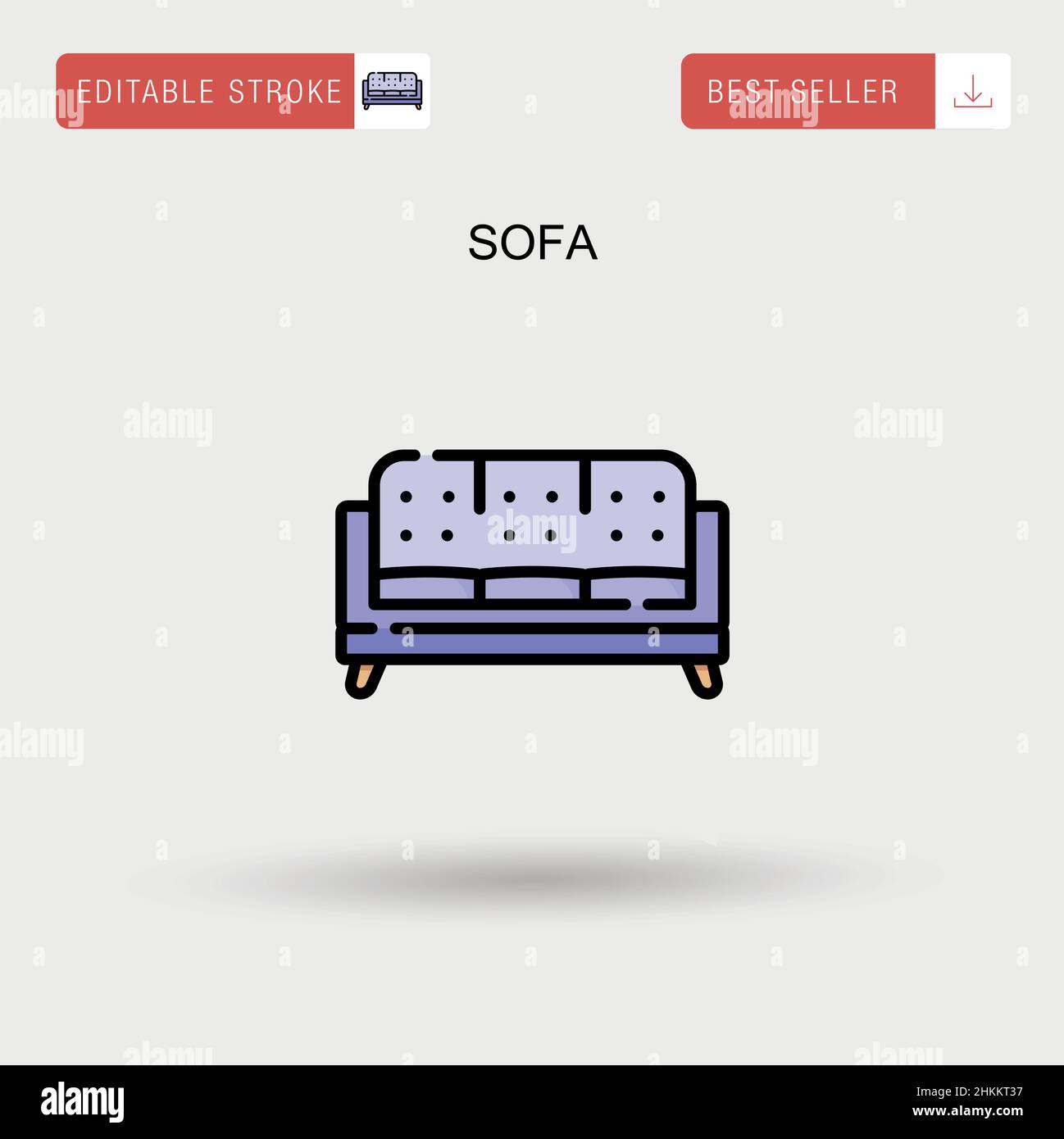 Sofa Simple vector icon Stock Vector Image & Art - Alamy