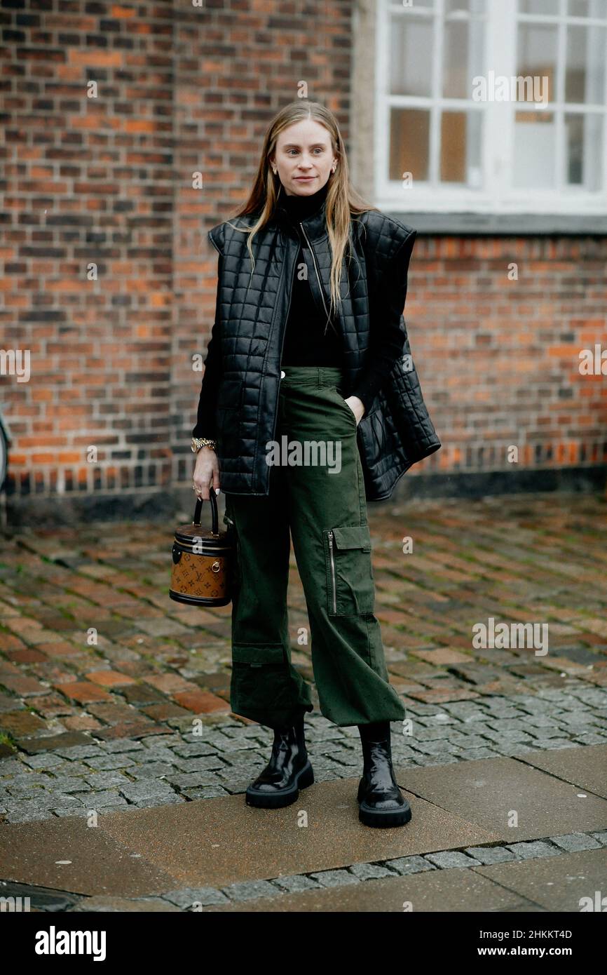 Street style, Tine Andrea arriving at Copenhagen Fashion week Fall ...