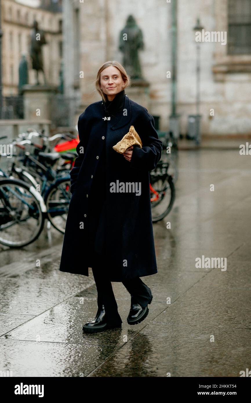Street style, Tine Andrea arriving at Copenhagen Fashion week Fall ...