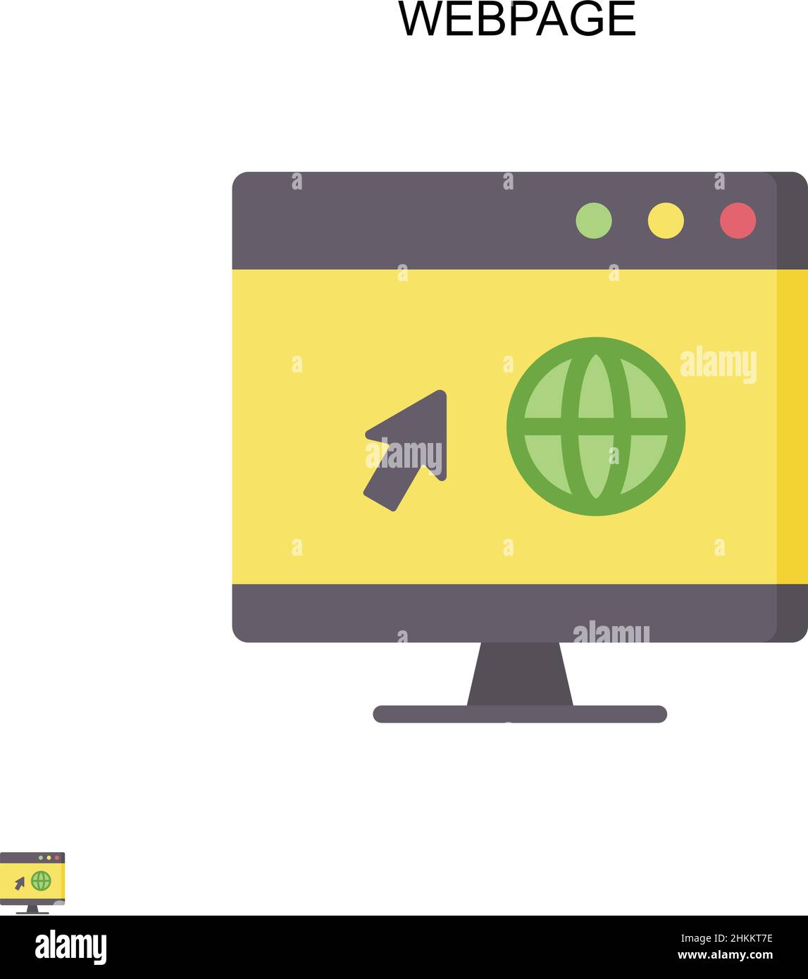 Webpage Simple vector icon. Illustration symbol design template for web ...